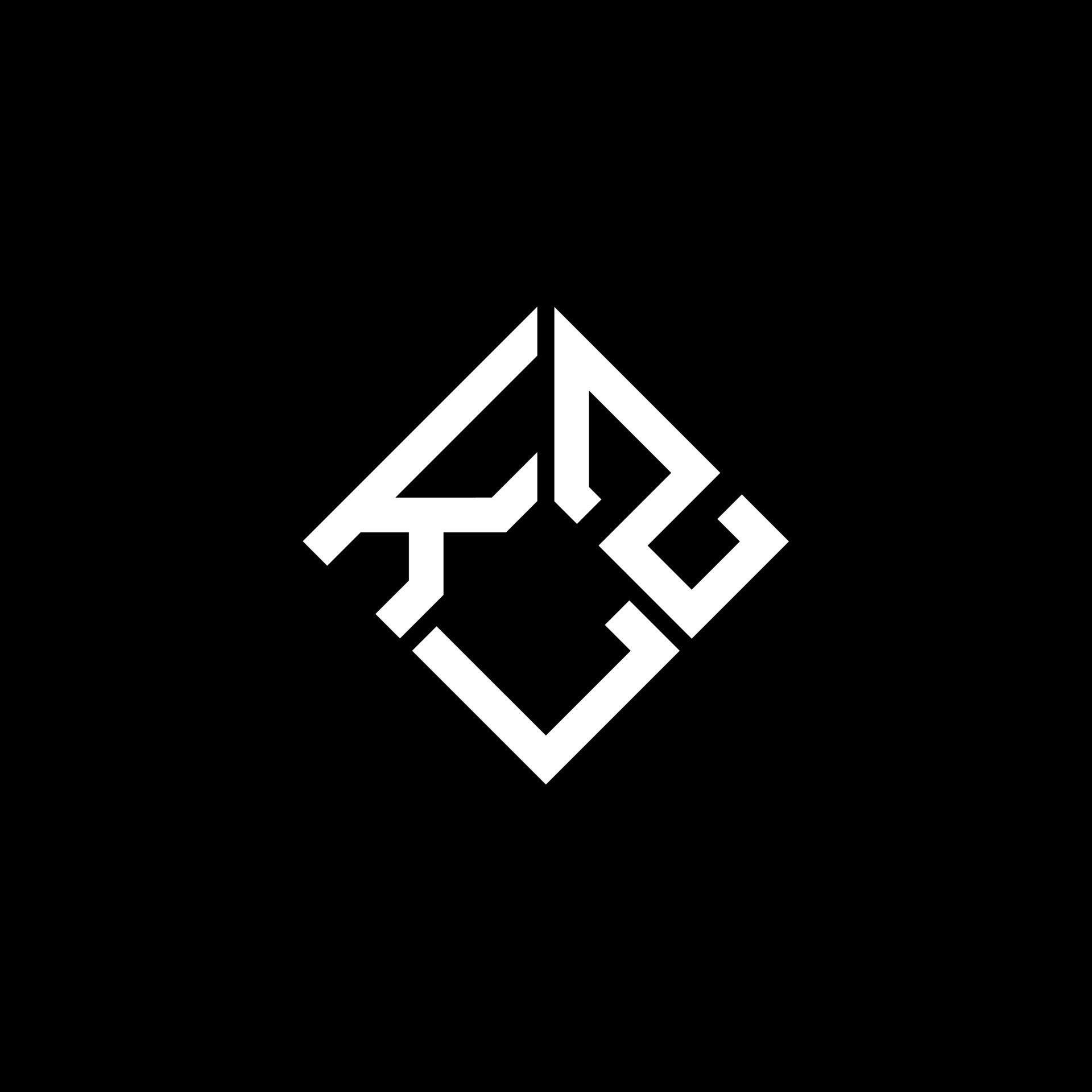 KLZ letter logo design on black background. KLZ creative initials letter logo concept. KLZ ...