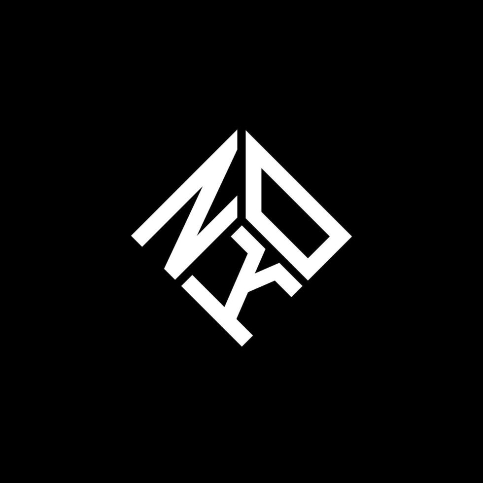 NKO letter logo design on black background. NKO creative initials letter logo concept. NKO ...