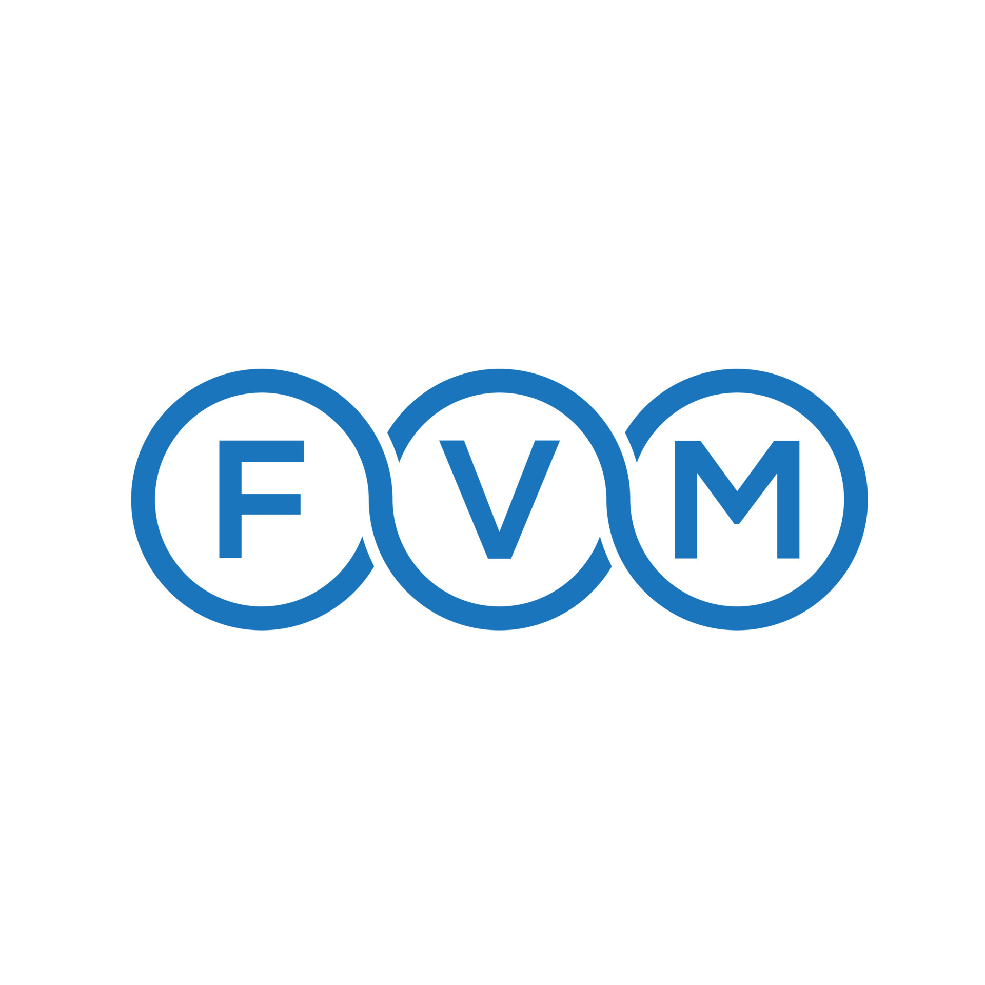 FVM letter logo design on black background. FVM creative initials ...