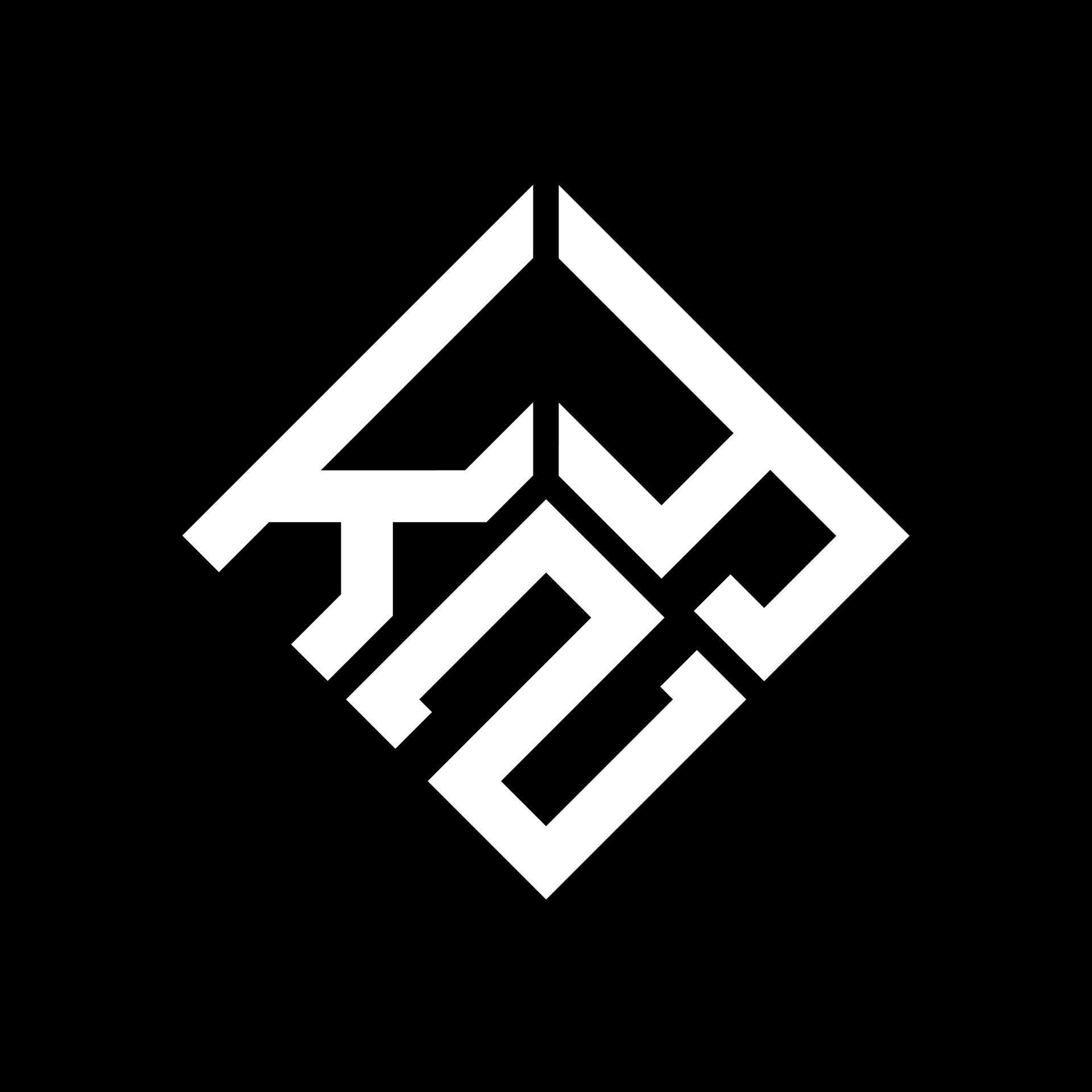 KZY letter logo design on black background. KZY creative initials letter logo concept. KZY ...