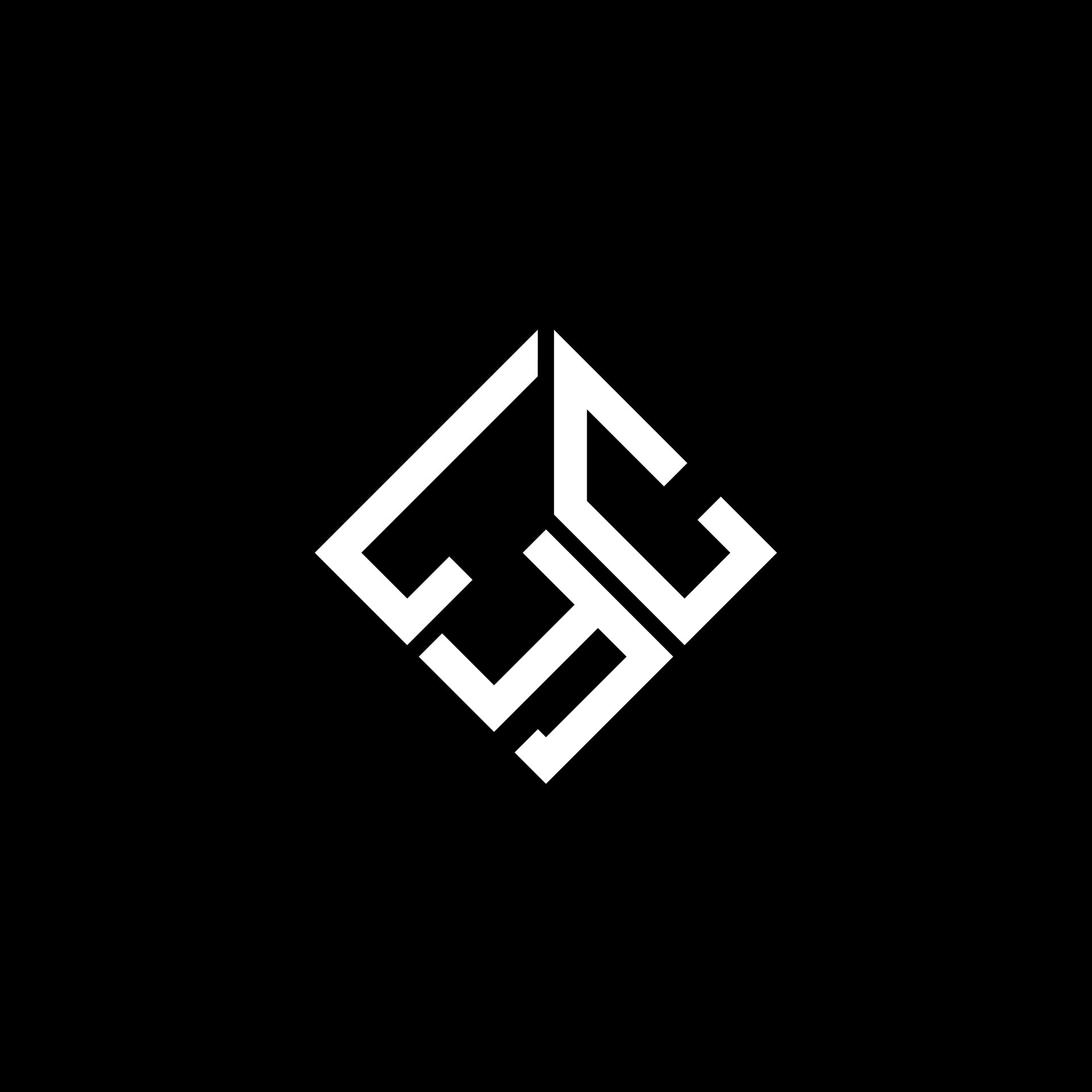 Lyc Letter Logo Design On Black Background Lyc Creative Initials Letter Logo Concept Lyc