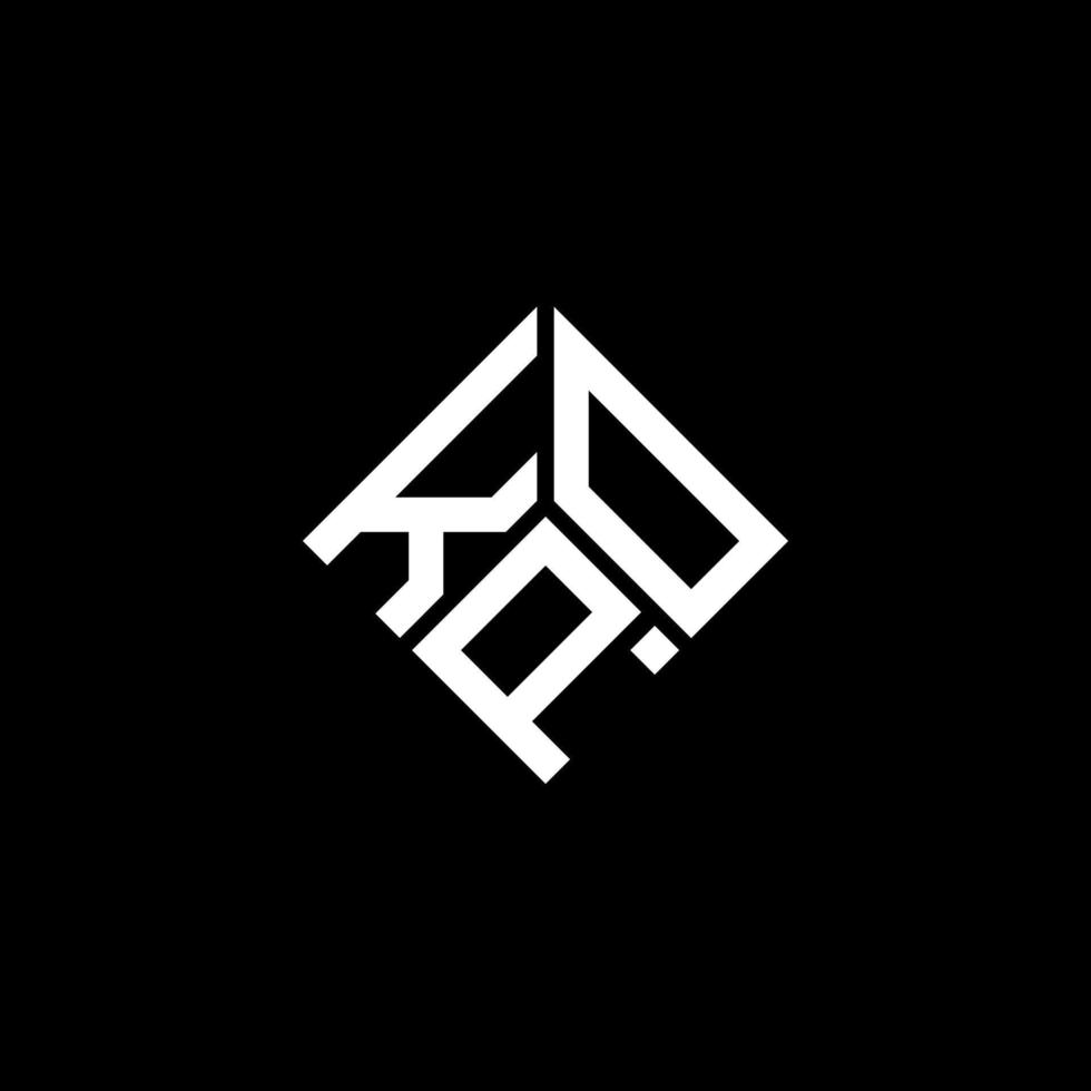 KPO letter logo design on black background. KPO creative initials letter logo concept. KPO ...