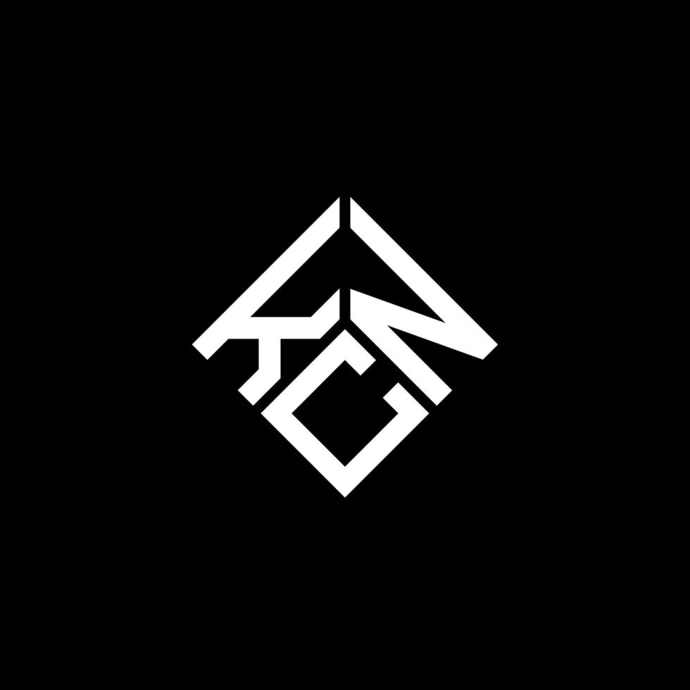KCN letter logo design on black background. KCN creative initials letter logo concept. KCN ...