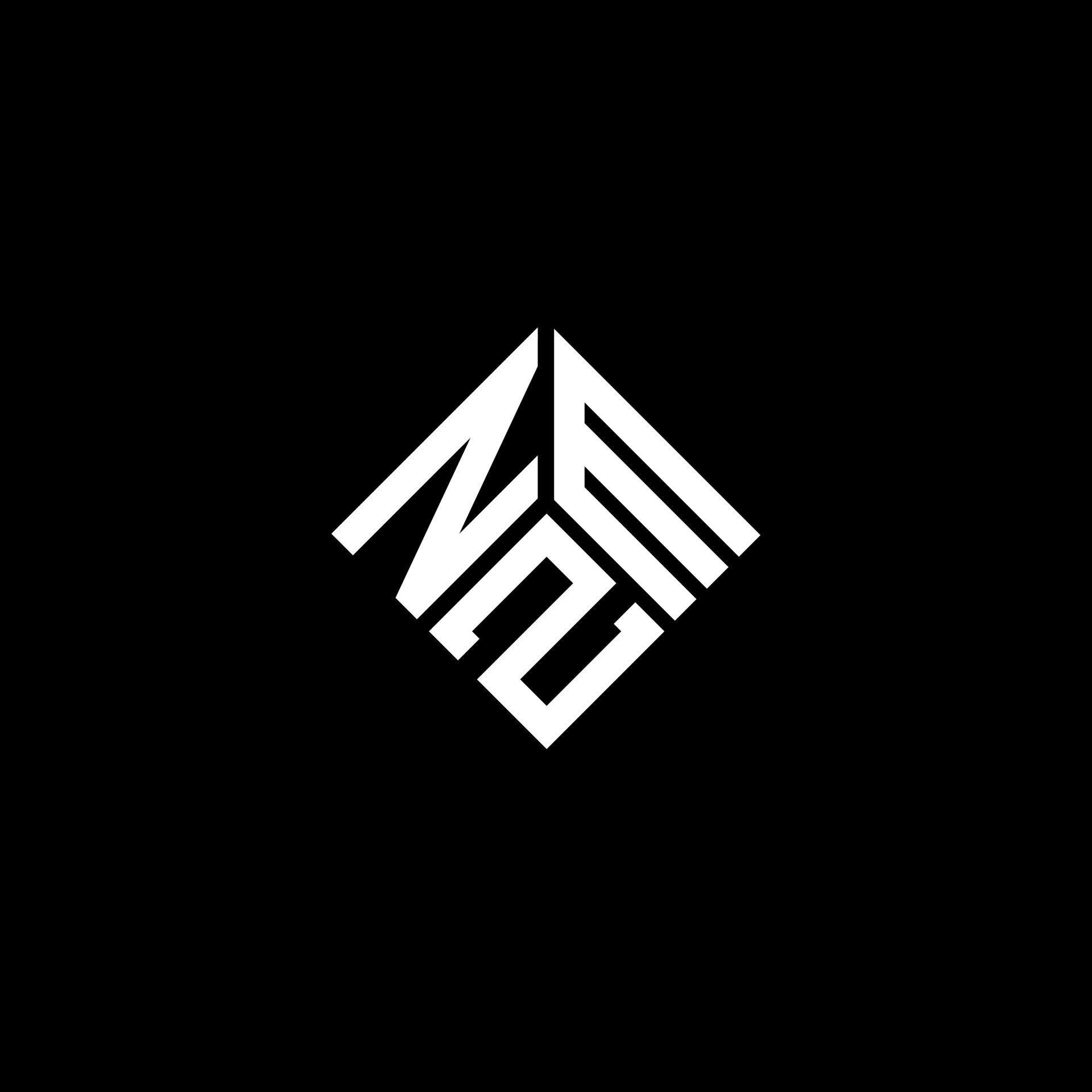 NZM letter logo design on black background. NZM creative initials letter logo concept. NZM ...