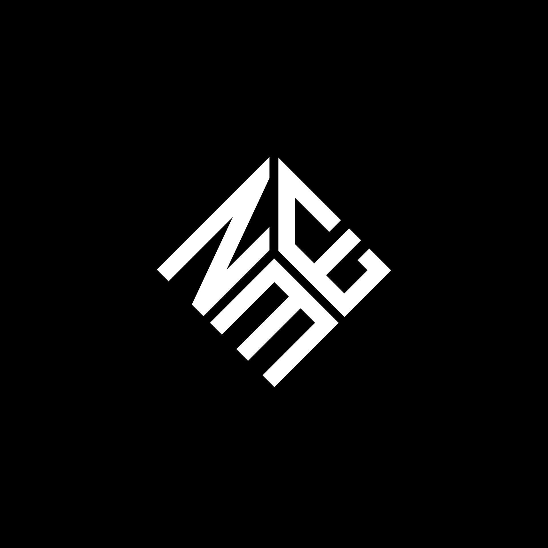Nme Letter Logo Design On Black Background Nme Creative Initials Letter Logo Concept Nme