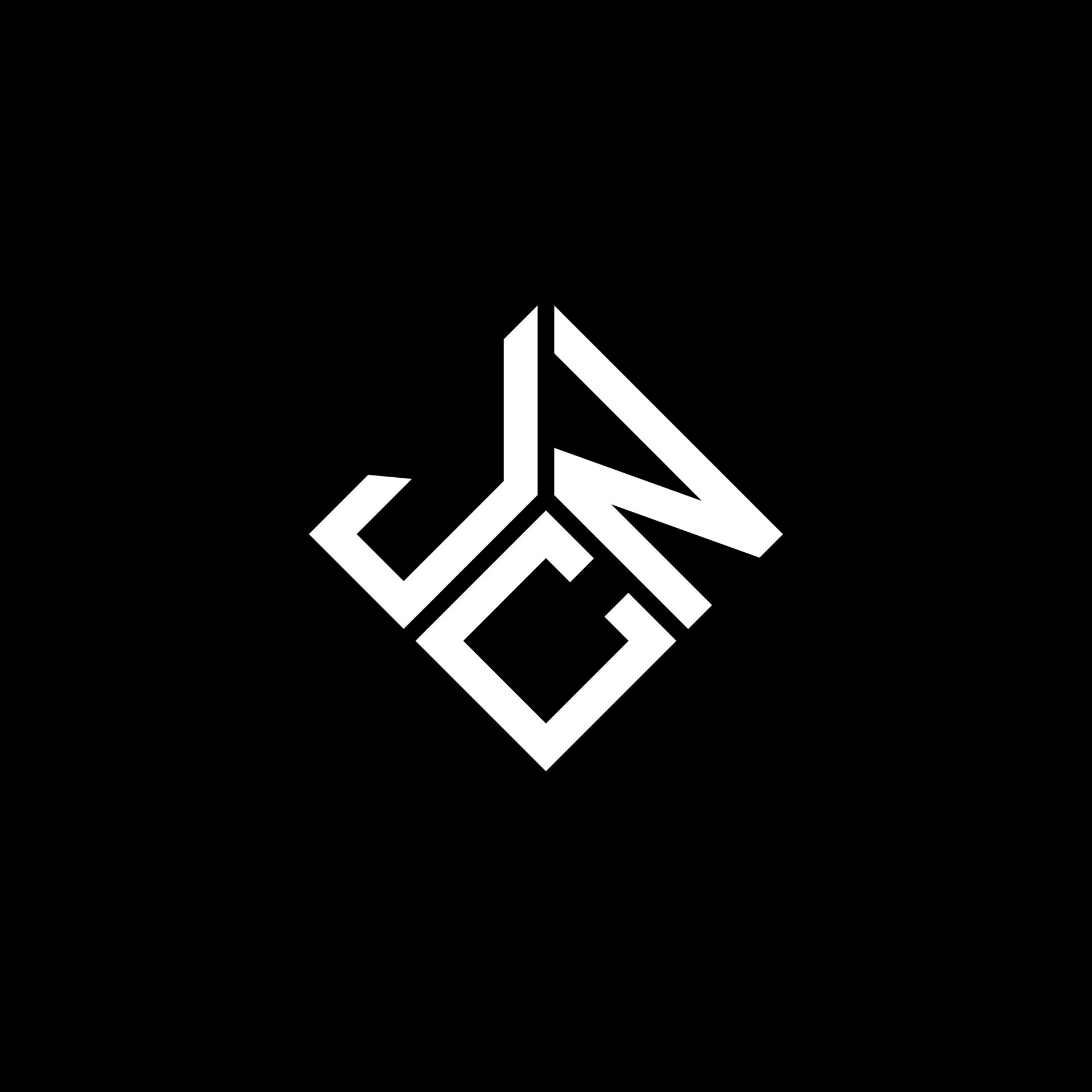 JCN letter logo design on black background. JCN creative initials letter logo concept. JCN ...