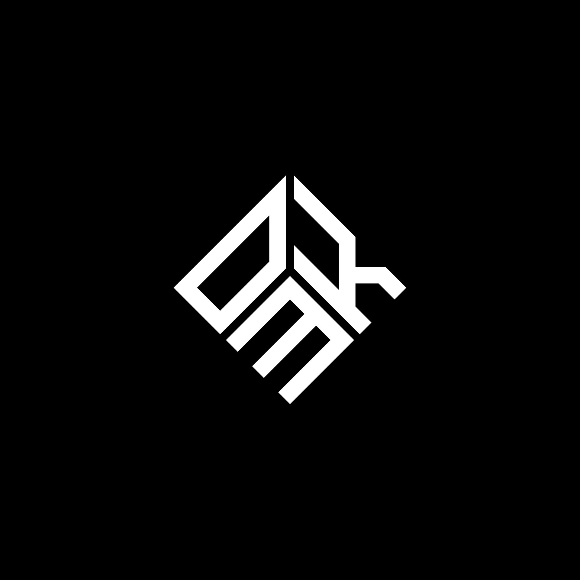 OMK letter logo design on black background. OMK creative initials letter logo concept. OMK ...