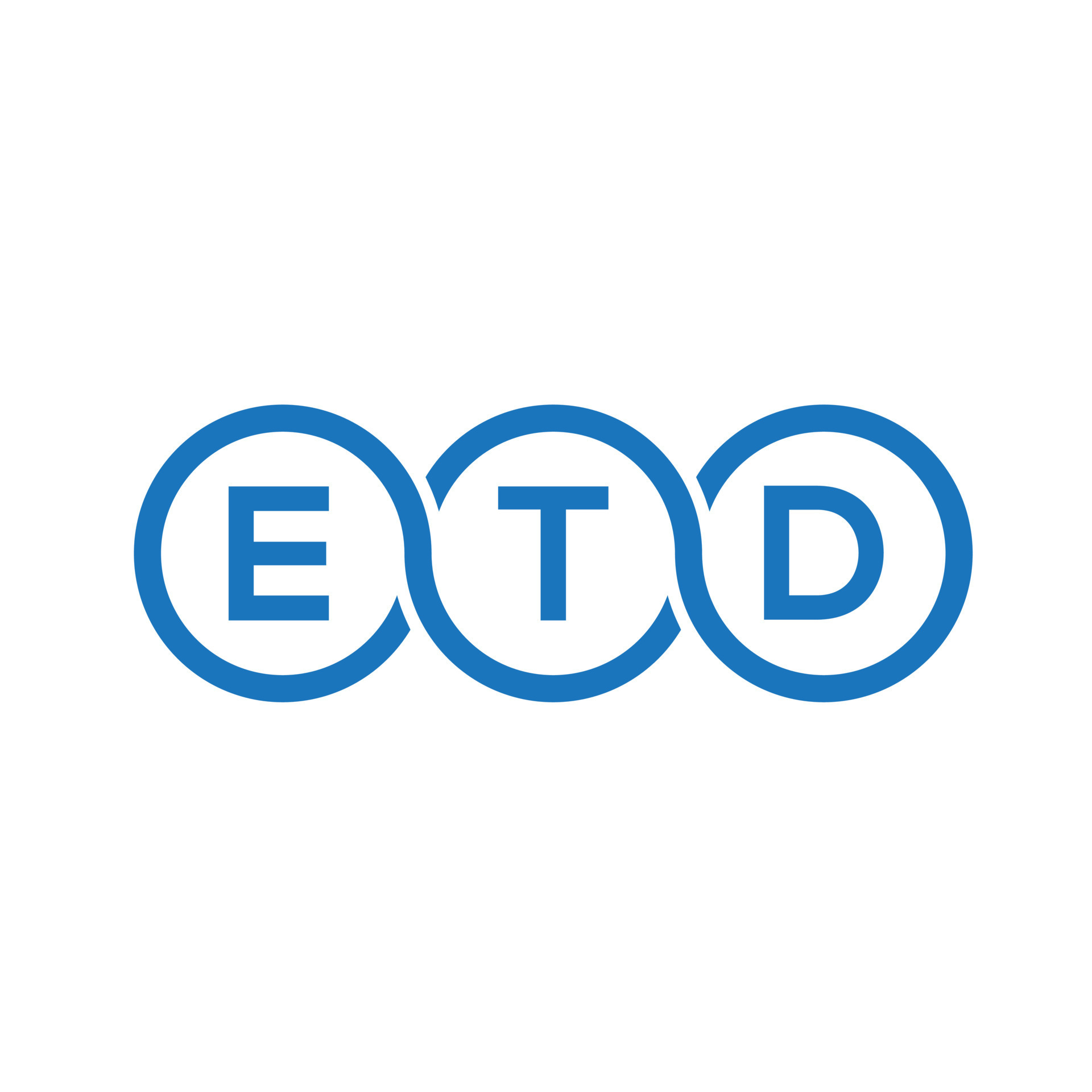 diseño de logotipo de letra etd sobre fondo negro. etd concepto de logotipo de letra de ...