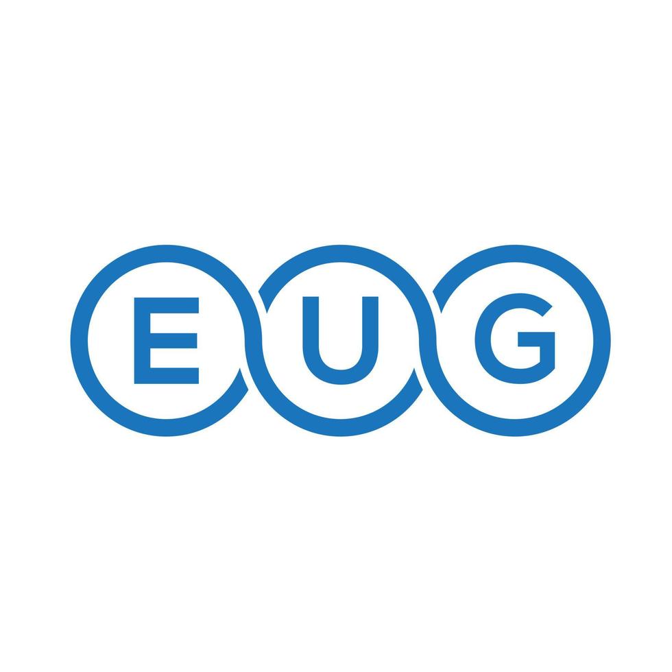 diseño del logotipo de la letra eug sobre fondo negro. eug creativo concepto de logotipo de ...