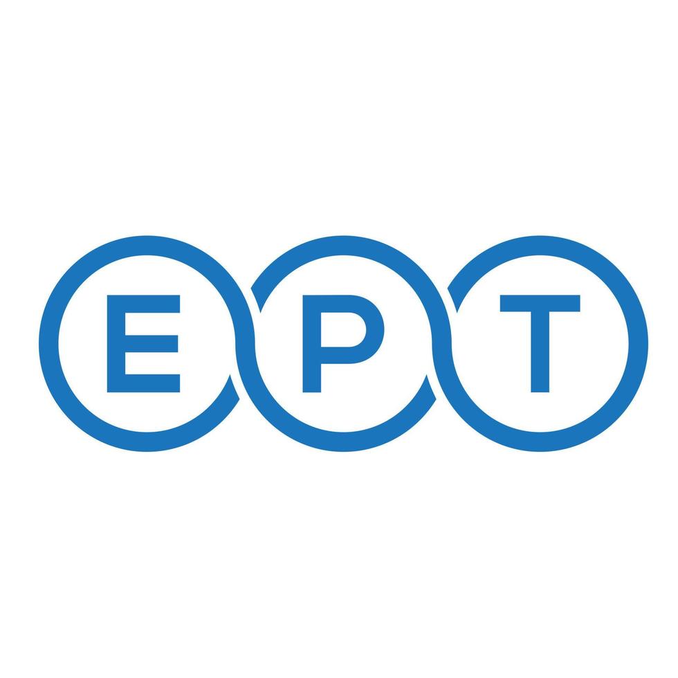 diseño de logotipo de letra ept sobre fondo negro. ept creative iniciales carta logo concepto ...