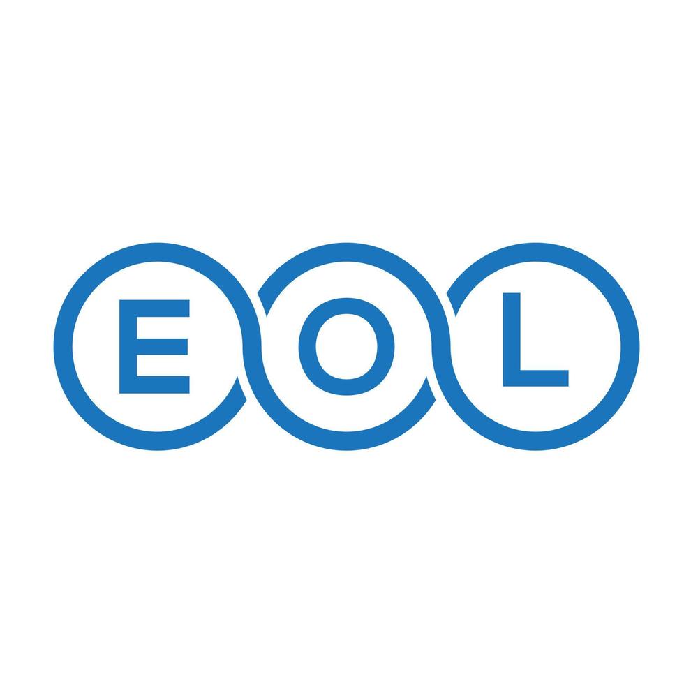 diseño de logotipo de letra eol sobre fondo negro. eol creative iniciales letra logo concepto ...