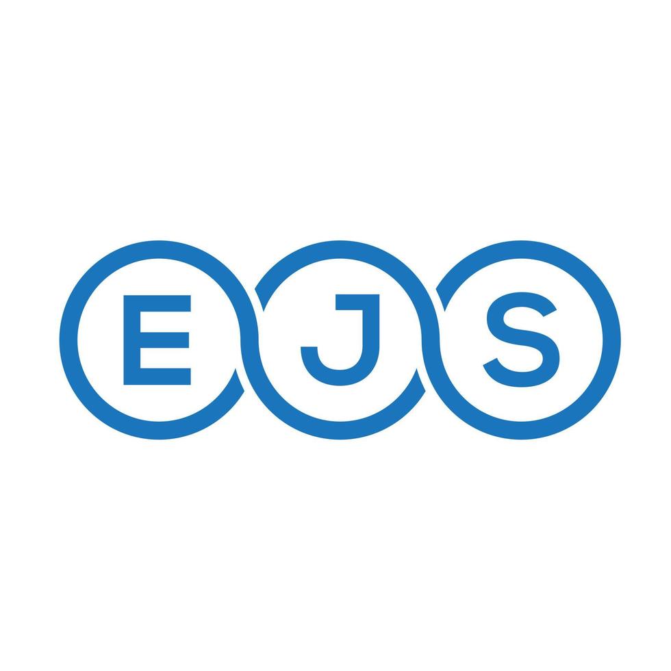 diseño del logotipo de la letra ejs sobre fondo negro. ejs creative iniciales carta logo ...