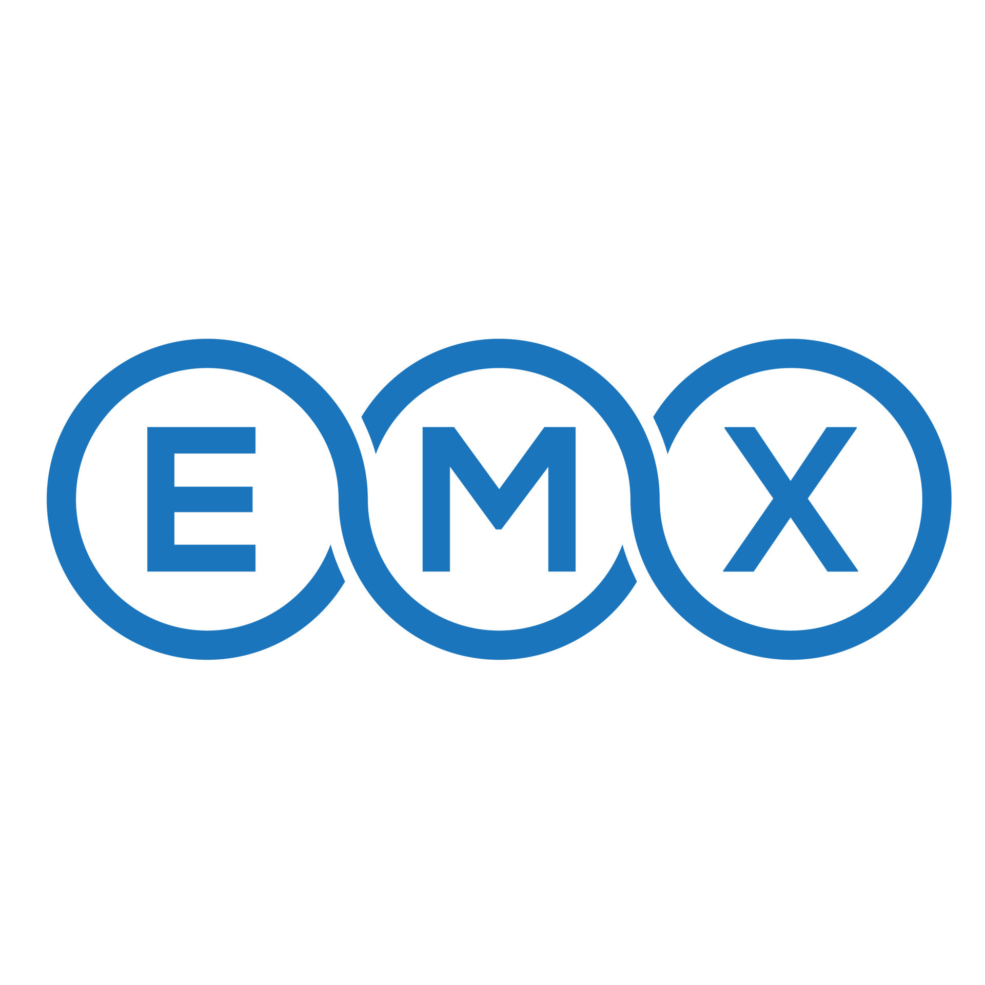 diseño de logotipo de letra emx sobre fondo negro. concepto de logotipo de letra de iniciales ...