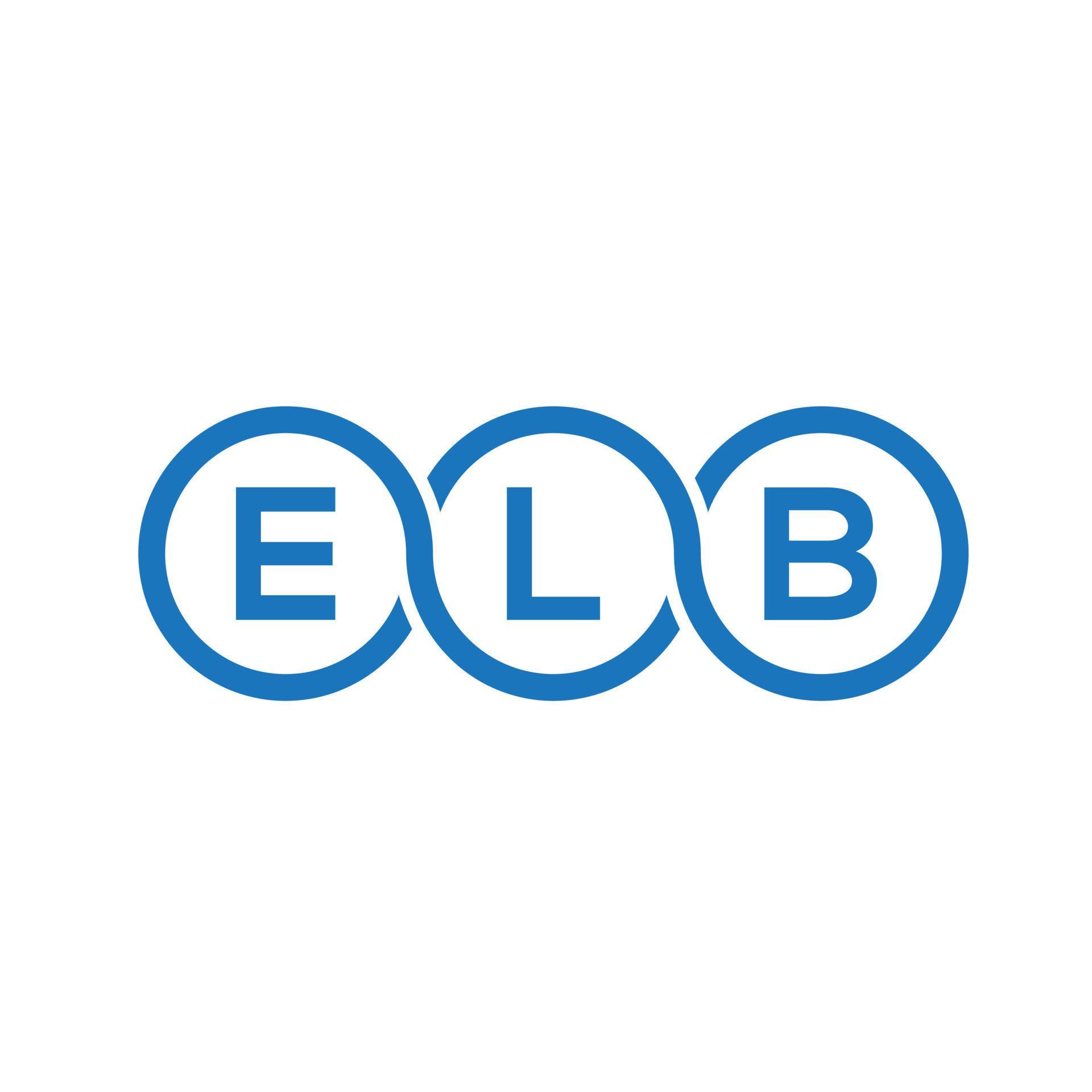 diseño de logotipo de letra elb sobre fondo negro. elb creative iniciales carta logo concepto ...