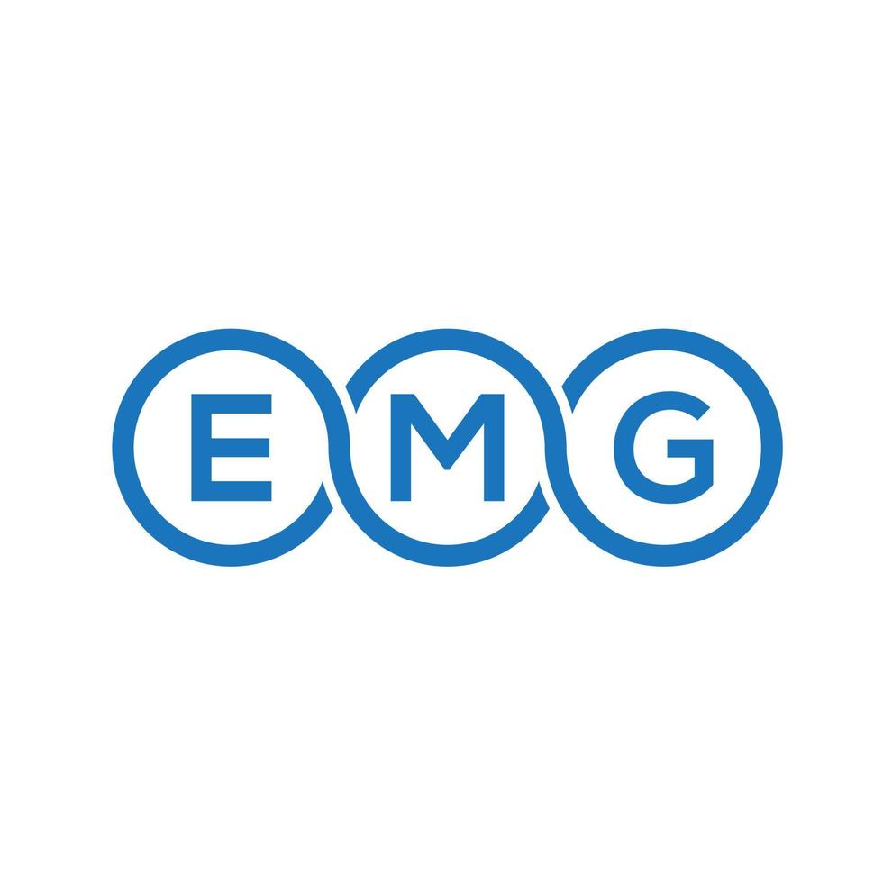 diseño de logotipo de letra emg sobre fondo negro. concepto de logotipo de letra de iniciales ...