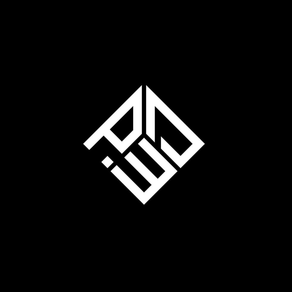 Pwd Letter Logo Design On Black Background Pwd Creative Initials Letter Logo Concept Pwd