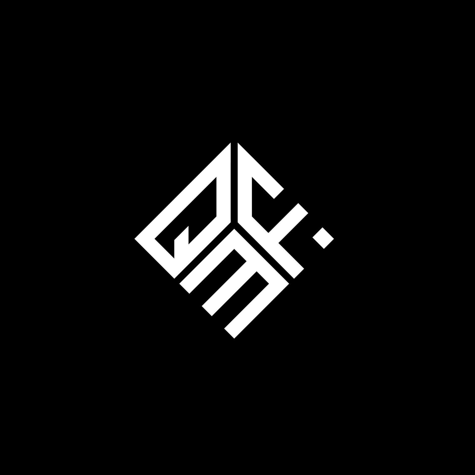 QMF letter logo design on black background. QMF creative initials letter logo concept. QMF ...