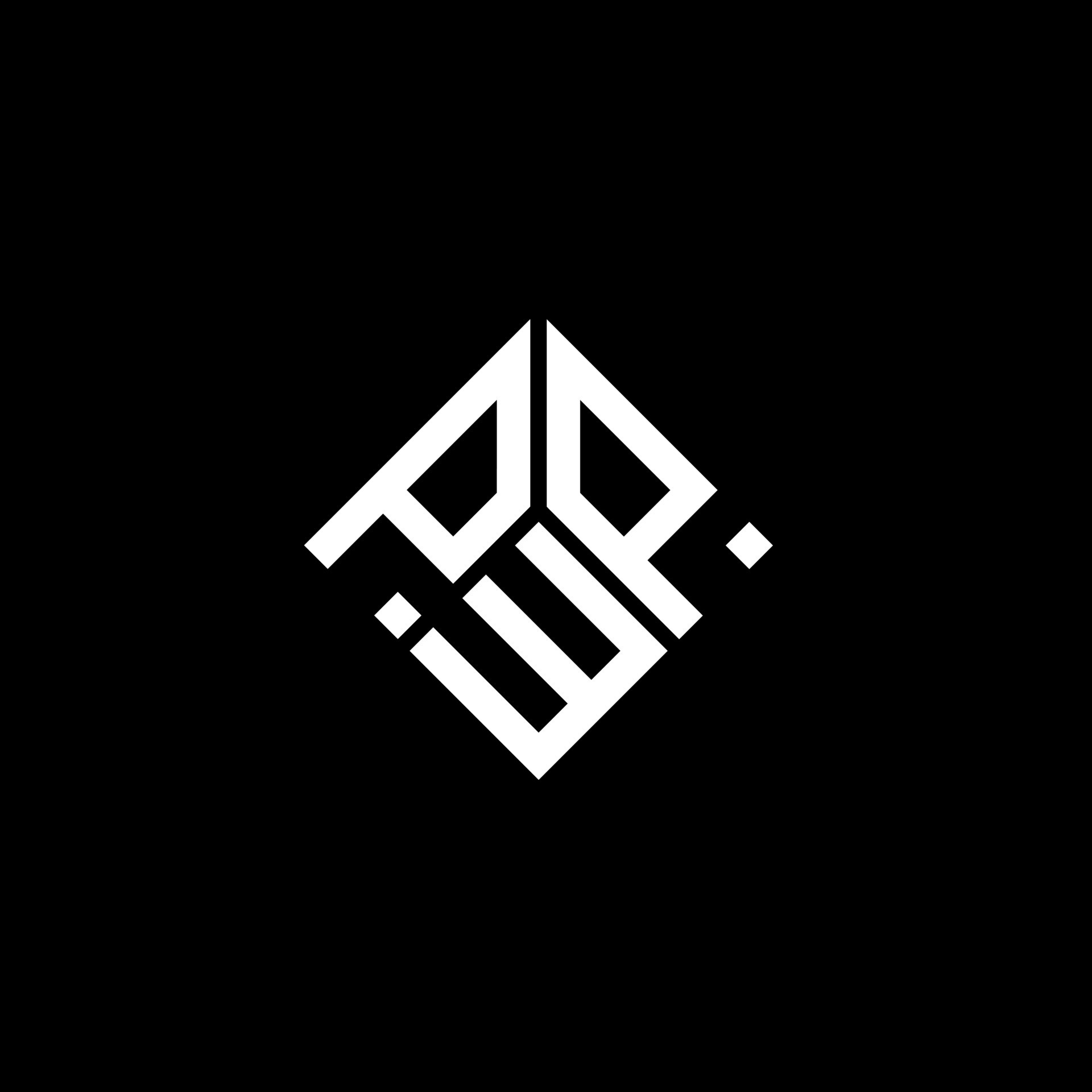 Pwp Letter Logo Design On Black Background Pwp Creative Initials