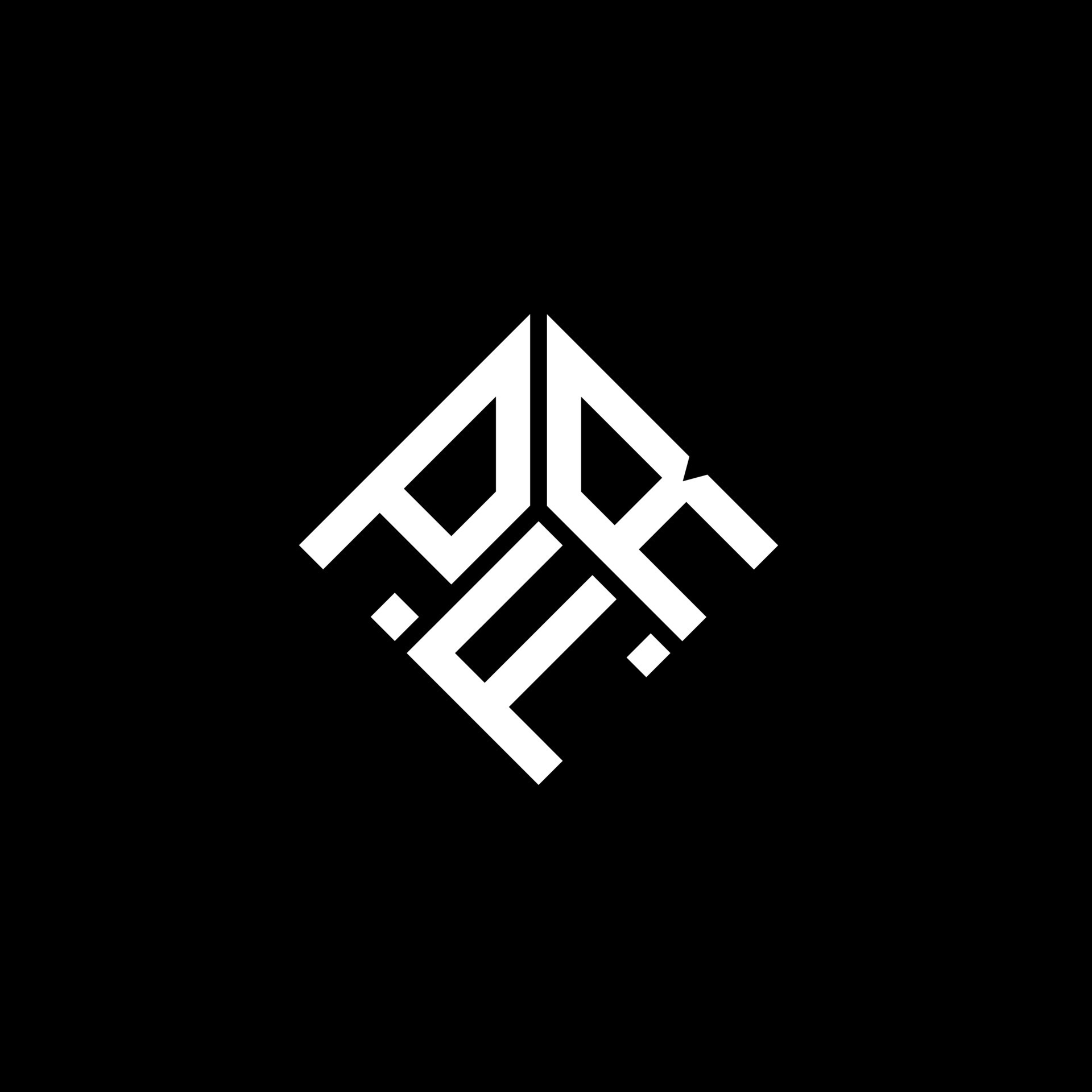 Pfr Letter Logo Design On Black Background Pfr Creative Initials