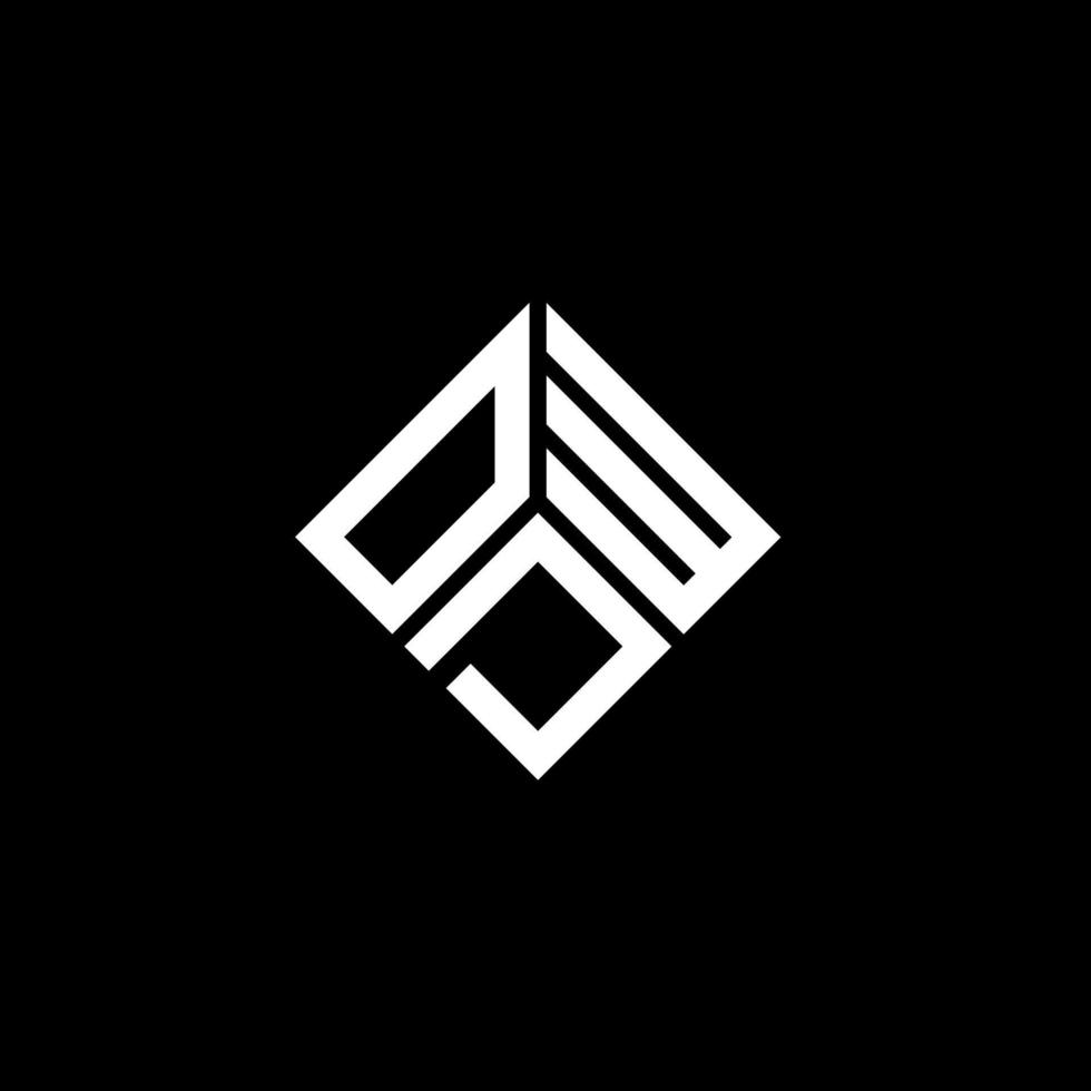 ODW letter logo design on black background. ODW creative initials letter logo concept. ODW ...