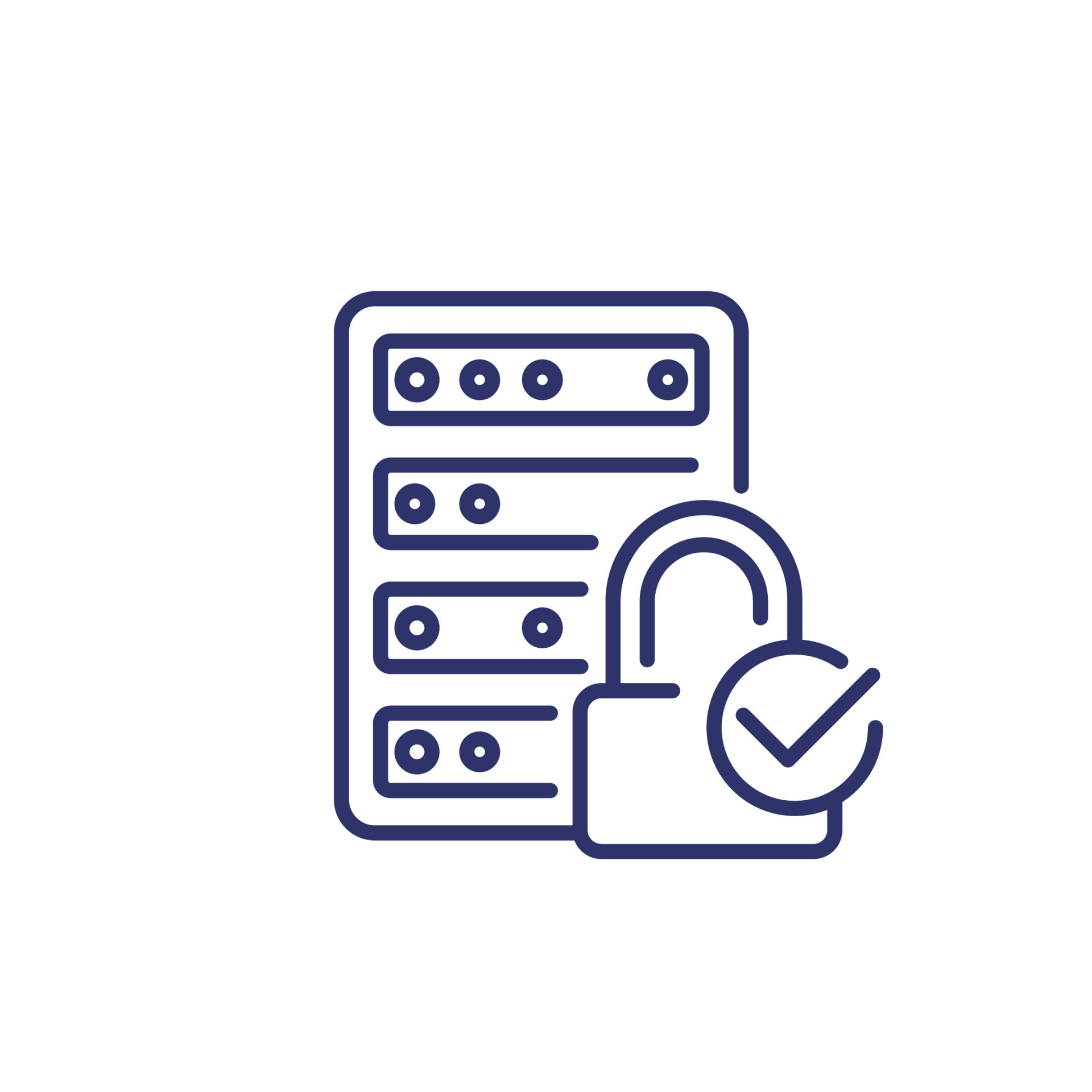 Secure Server Hosting Line Icon 9225581 Vector Art At Vecteezy