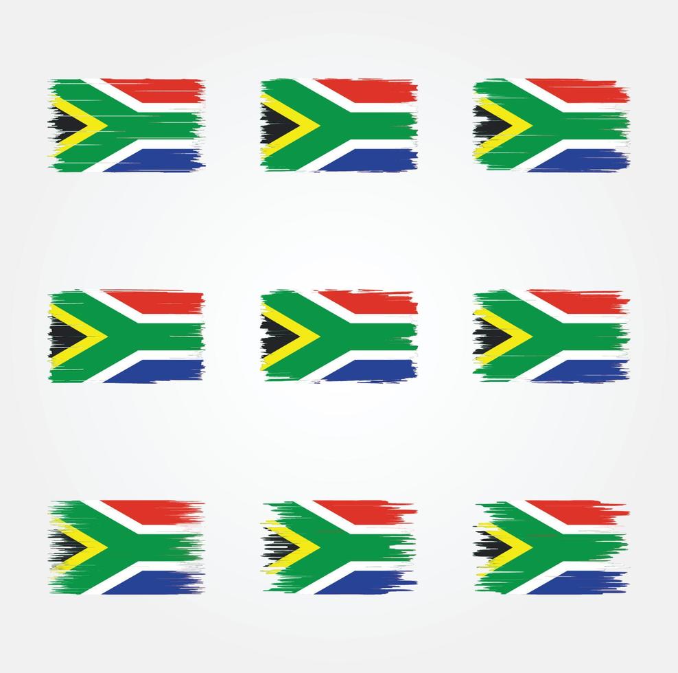 South Africa Flag Brush Collection 9228237 Vector Art At Vecteezy