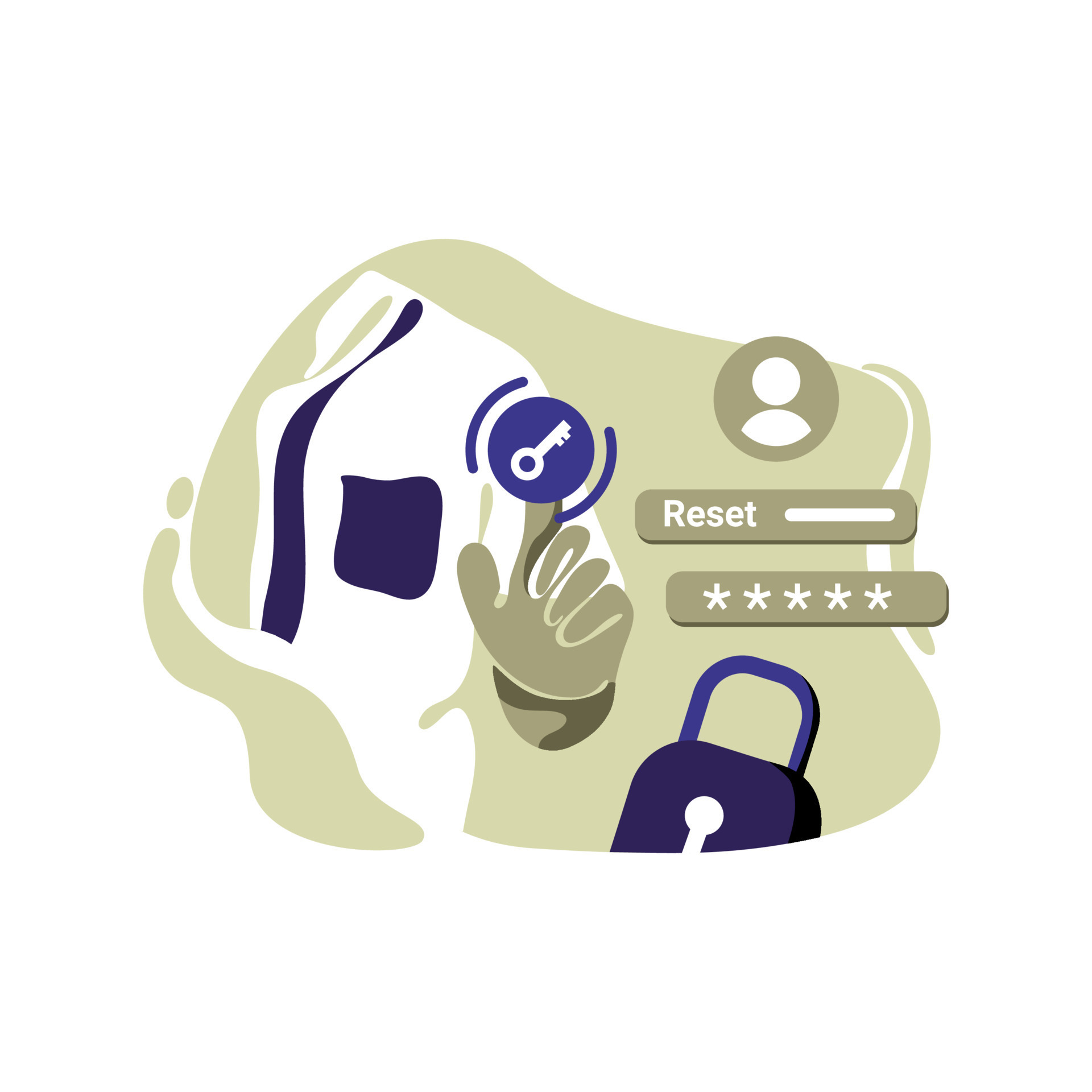 Forgot Password Reset Icon Illustration Vector For Website Mobile App