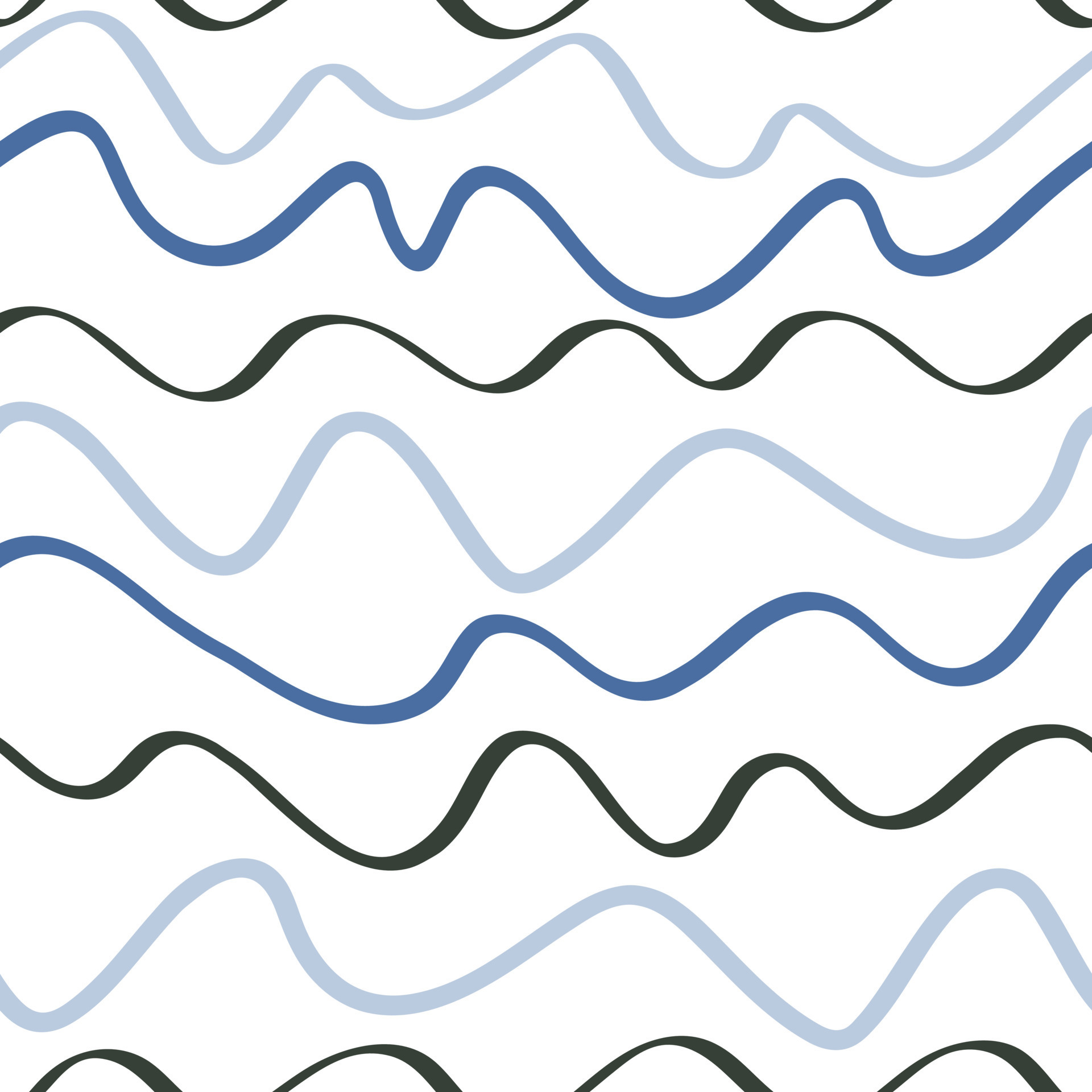 Abstract wavy line endless wallpaper. Hand drawn stripes seamless ...