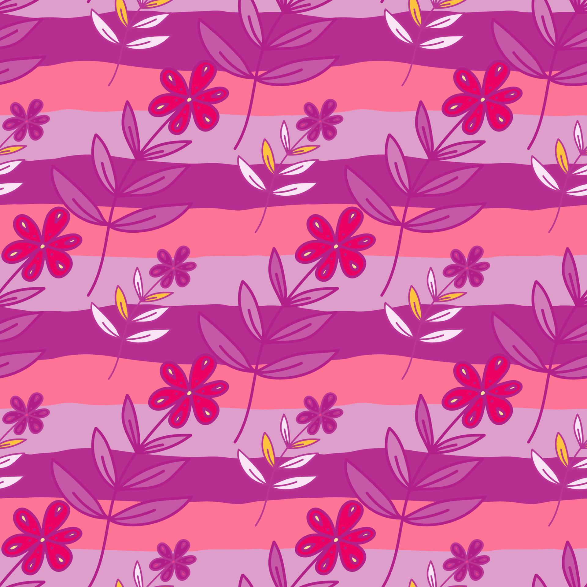 Hand drawn ditsy flower seamless pattern. Simple floral field endless ...