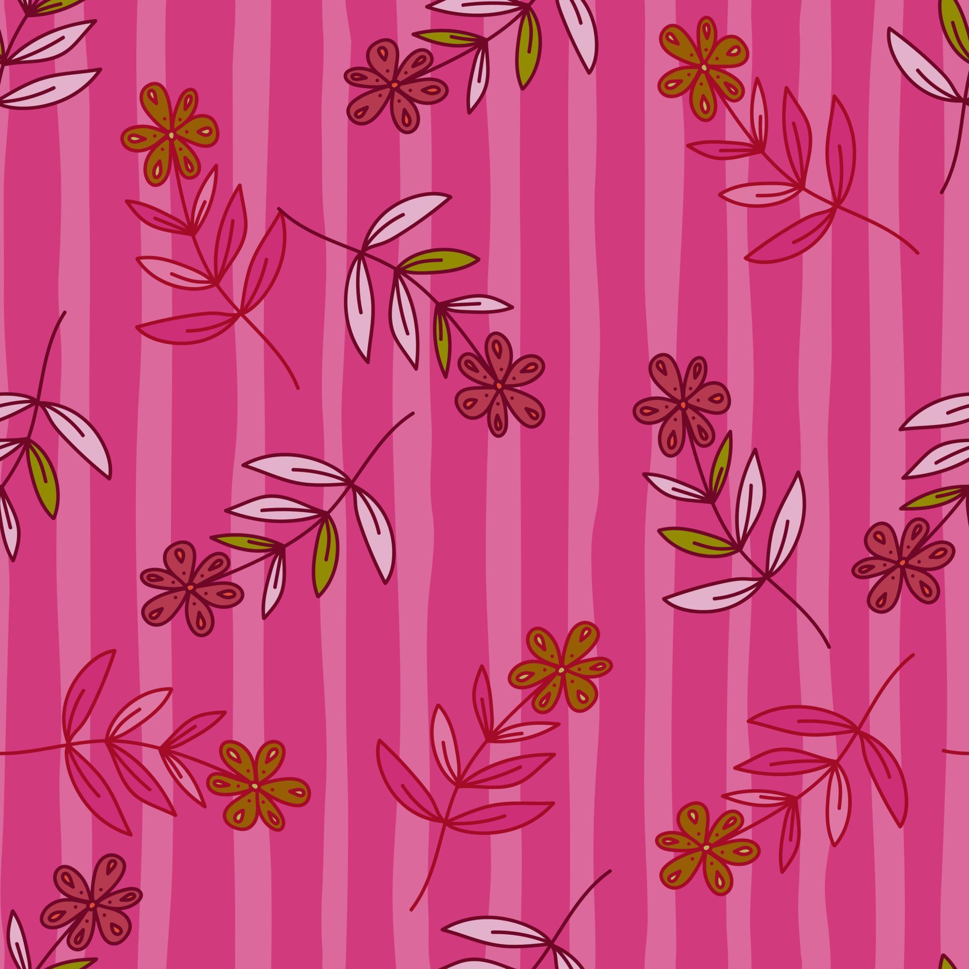 Hand drawn ditsy flower seamless pattern. Simple floral field endless ...