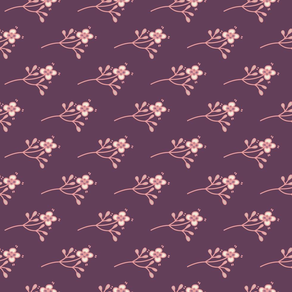 Hand drawn vintage flower seamless pattern. Simple floral wallpaper ...