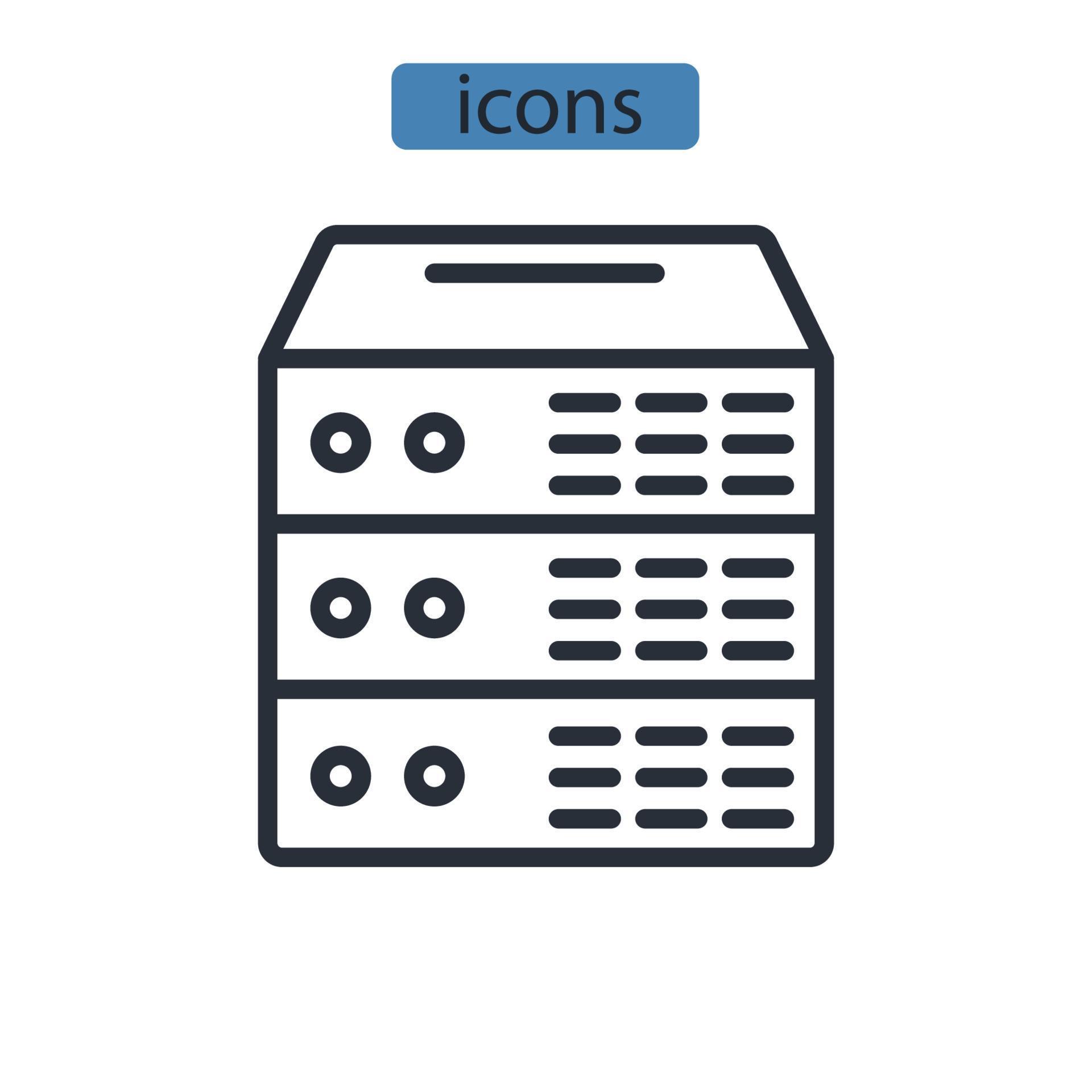 Server icons symbol vector elements for infographic web 9236386 Vector ...