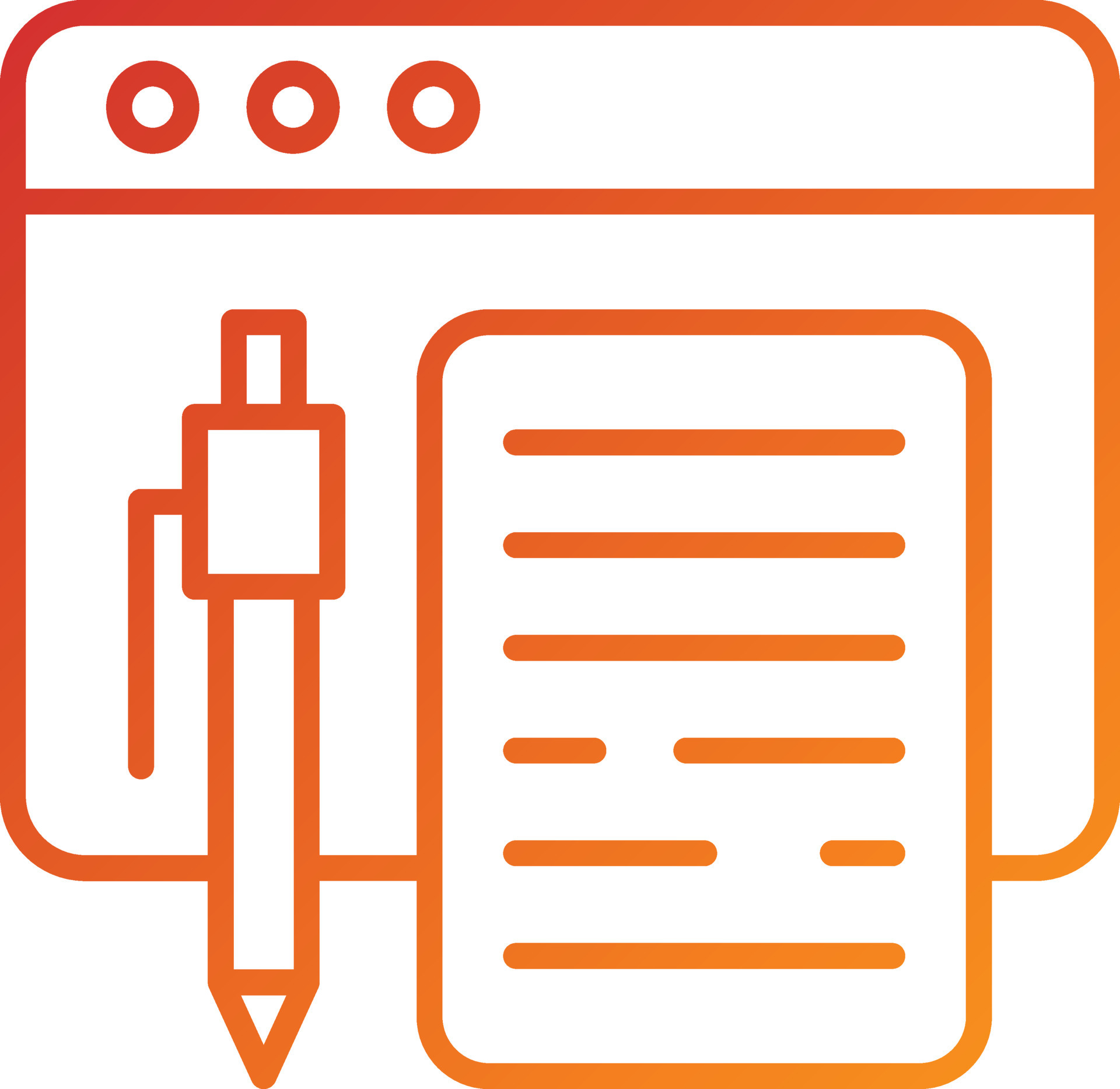 Copywriting Amd Scripting Icon Style 9239950 Vector Art At Vecteezy