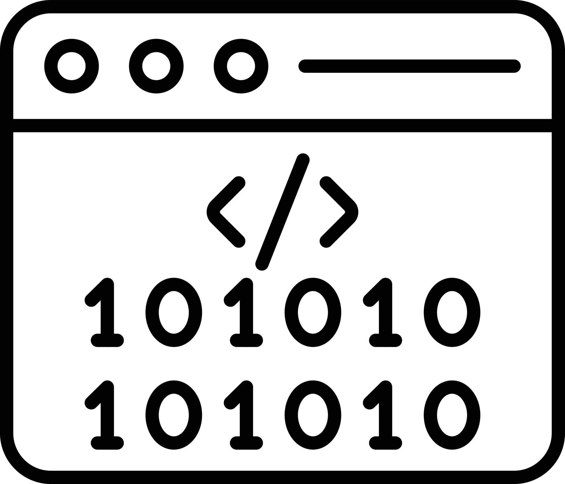 Coding Outline Icon 9248023 Vector Art at Vecteezy