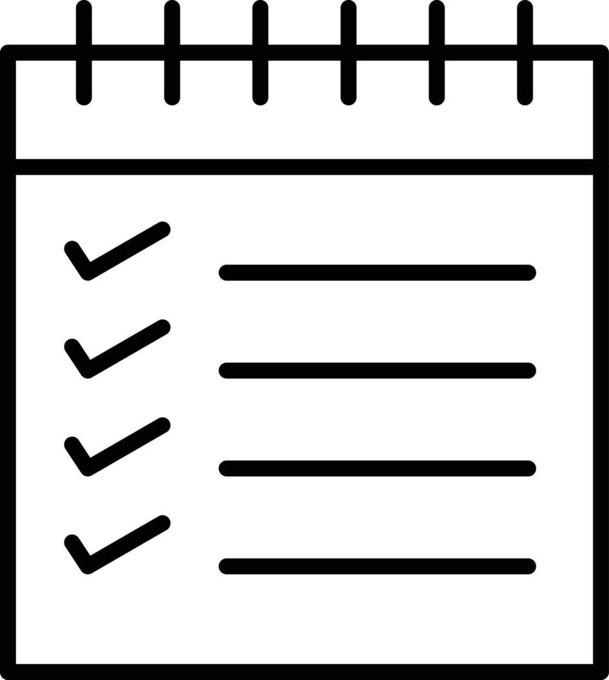 To Do List Outline Icon 9248635 Vector Art at Vecteezy