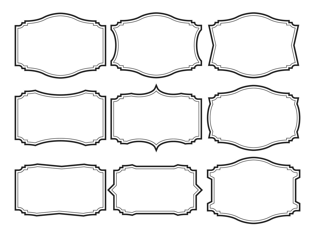 Set of frames border design vintage 9250230 Vector Art at Vecteezy