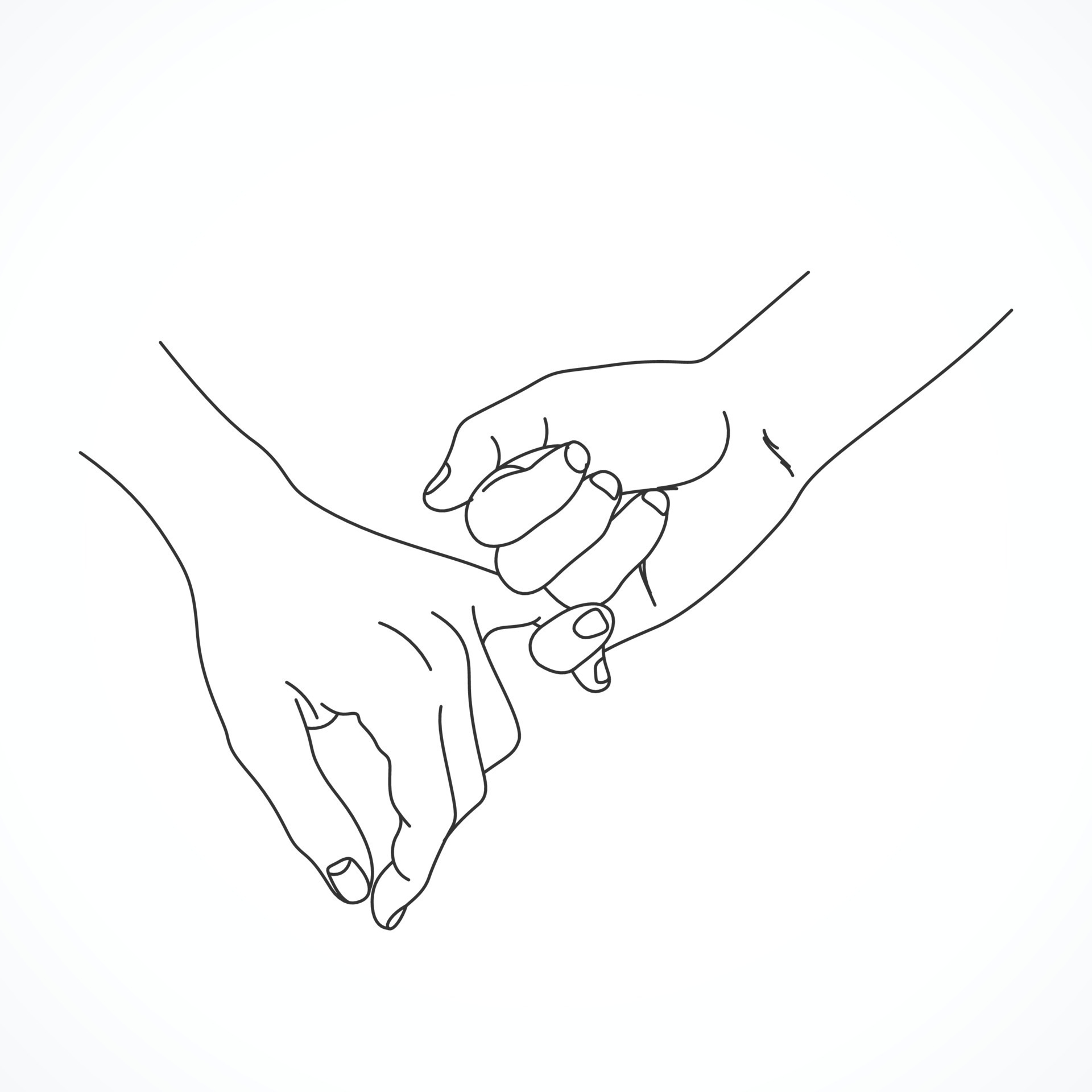 Pinky Promise Outline Vector Concept Line Art 9250243 Vector Art At