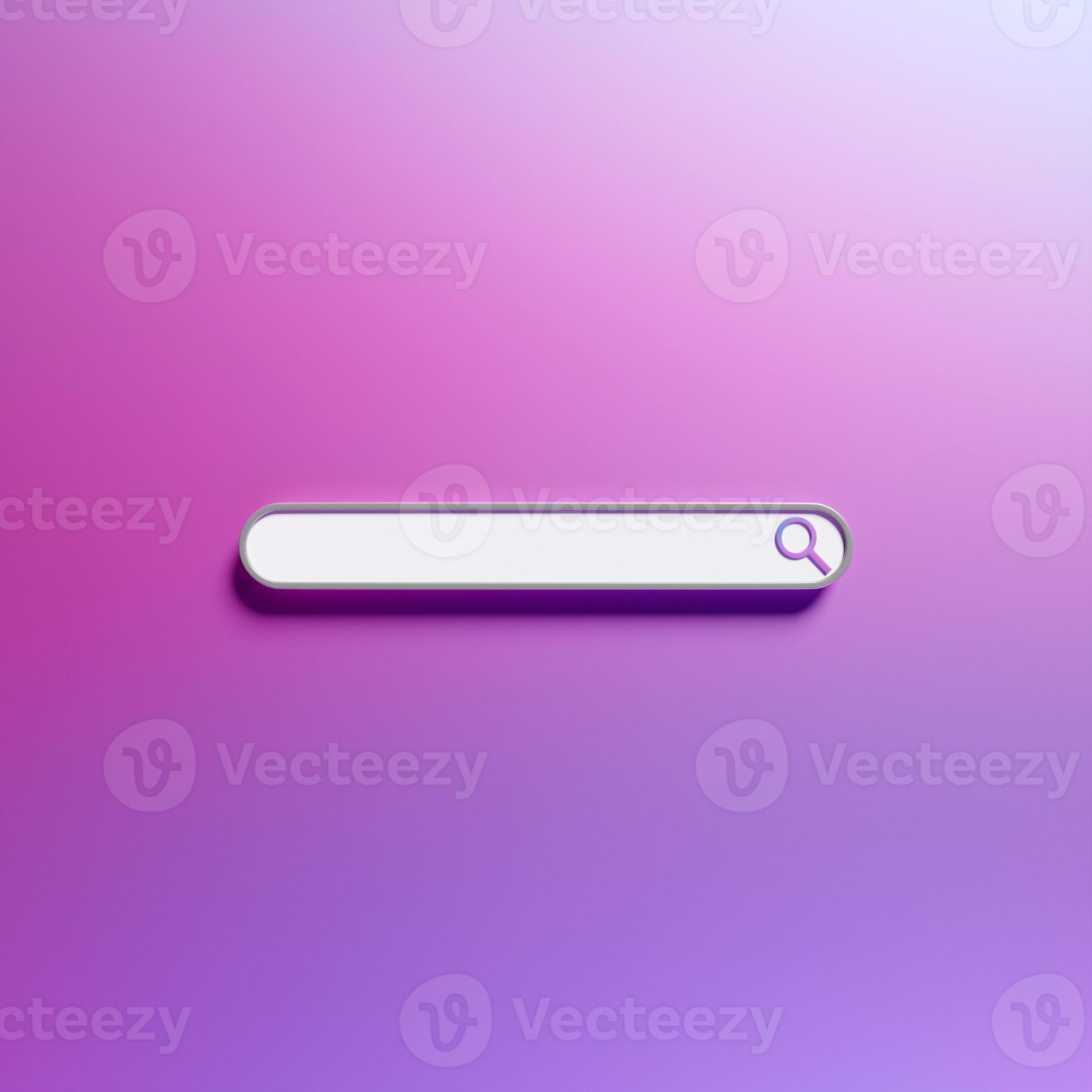 3D illustration, Search bar design element on a purple background. Search bar for website and ...