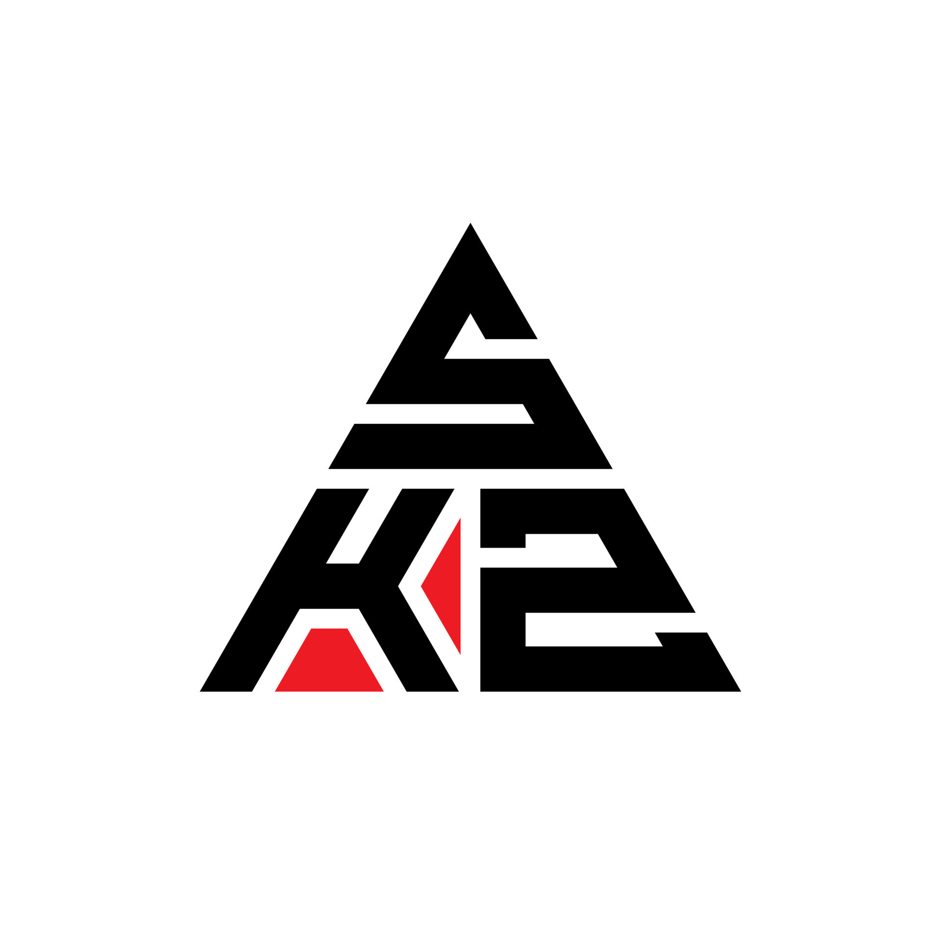 SKZ triangle letter logo design with triangle shape. SKZ triangle logo ...
