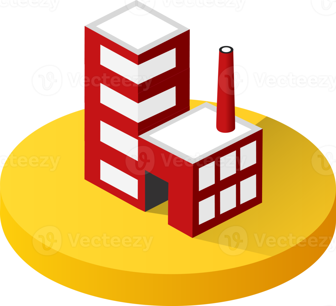 Isometric 3D icon city buildings for infographic concept set which ...