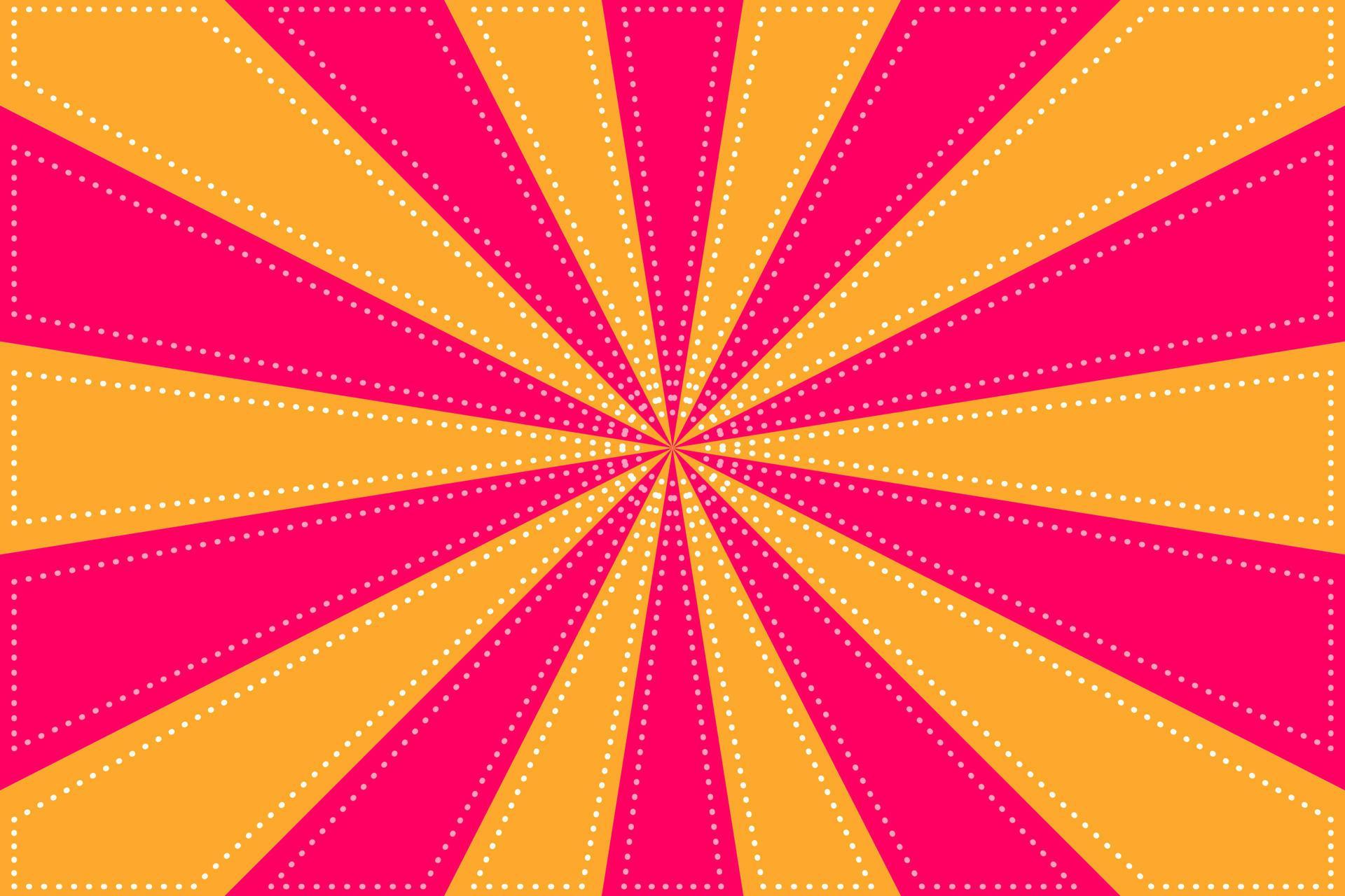 Pink And Orange Sunburst Pattern Background Ray Radial Star With Back