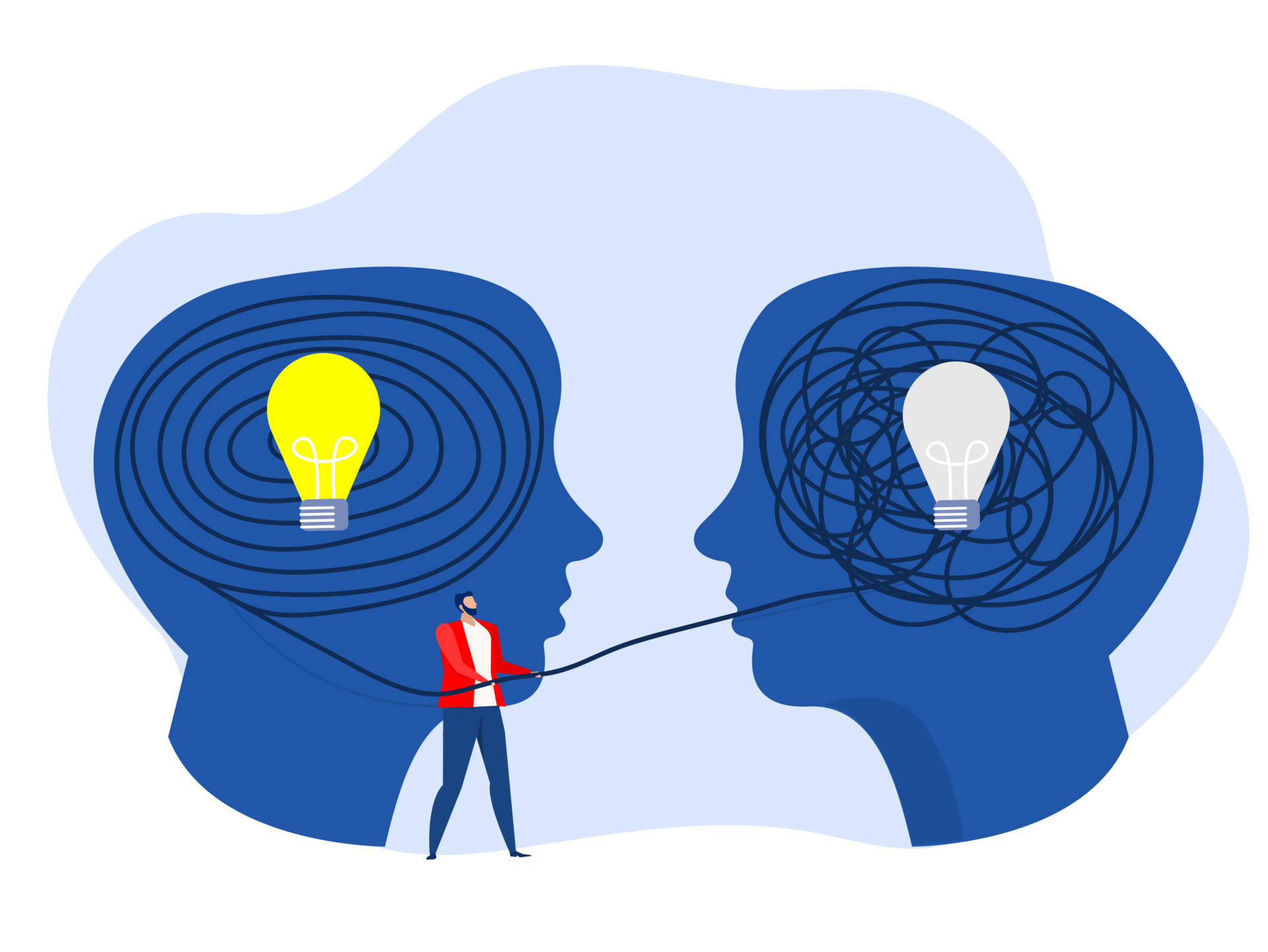 Businessman Chaos With Help Mental Health Or Psychotherapy businessman-chaos-with-help-mental-health-or-psychotherapy