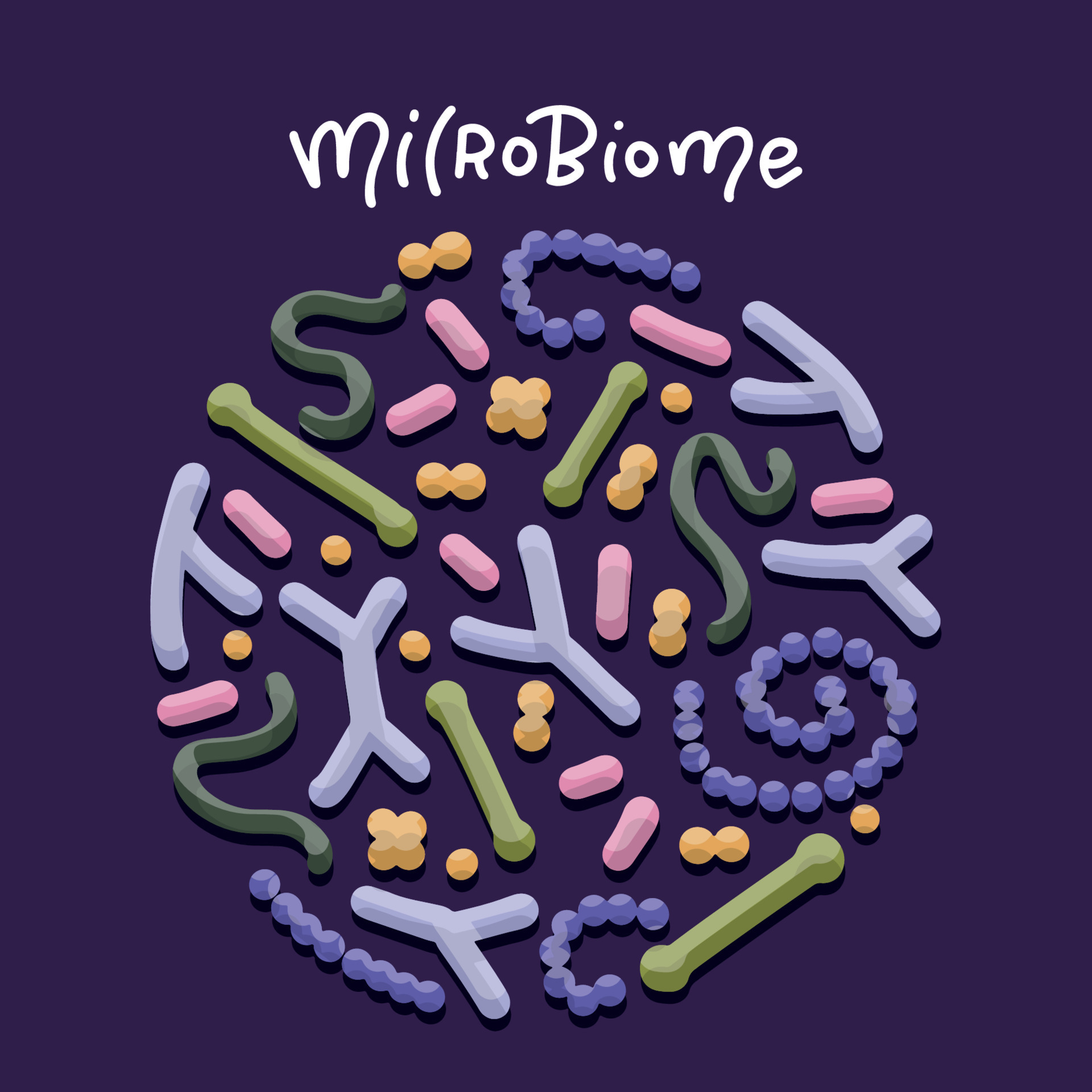 Probiotics Microbiome Concept Bifidobacterium Lactobacillus