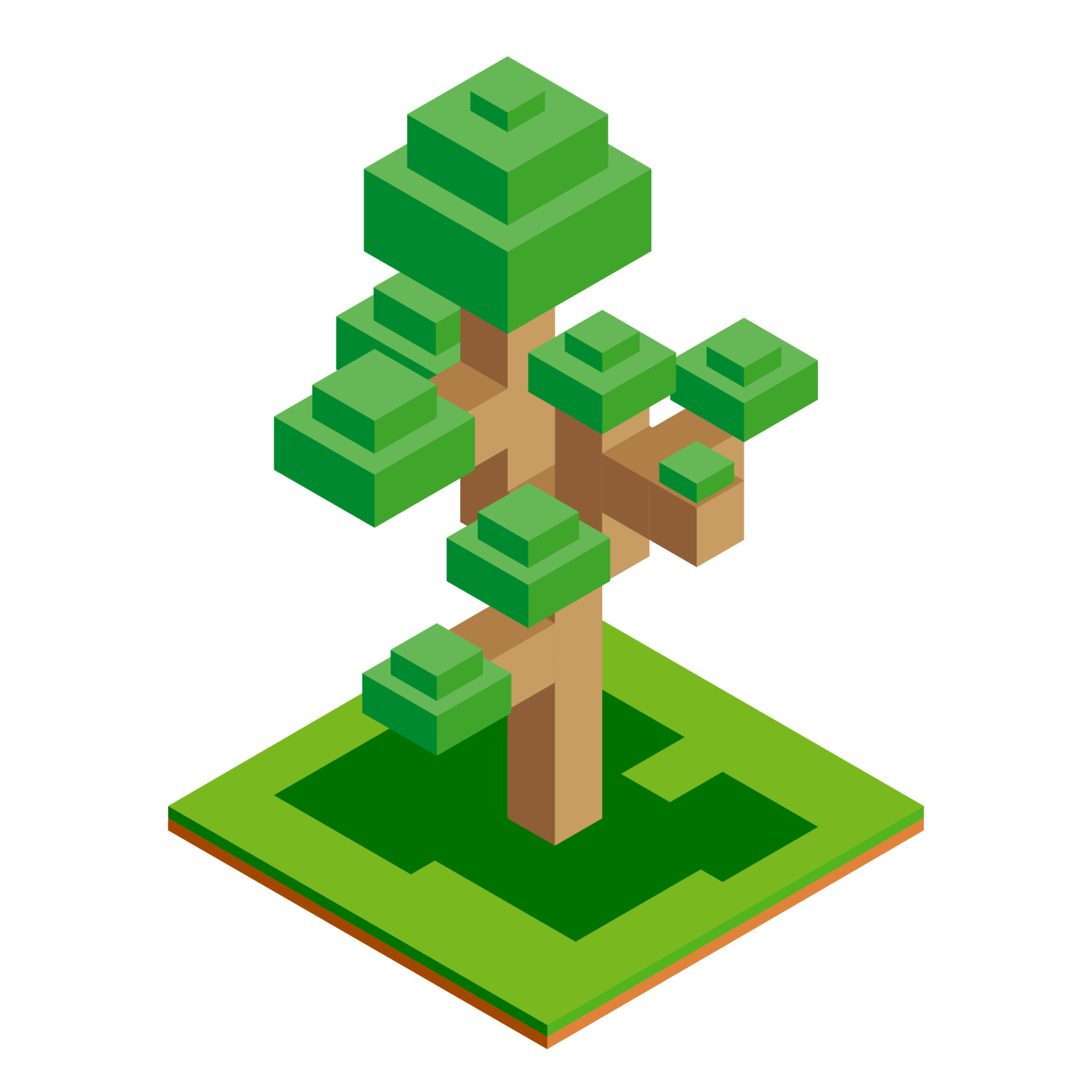 Isometric vector tree icon for forest, park, city. Landscape ...