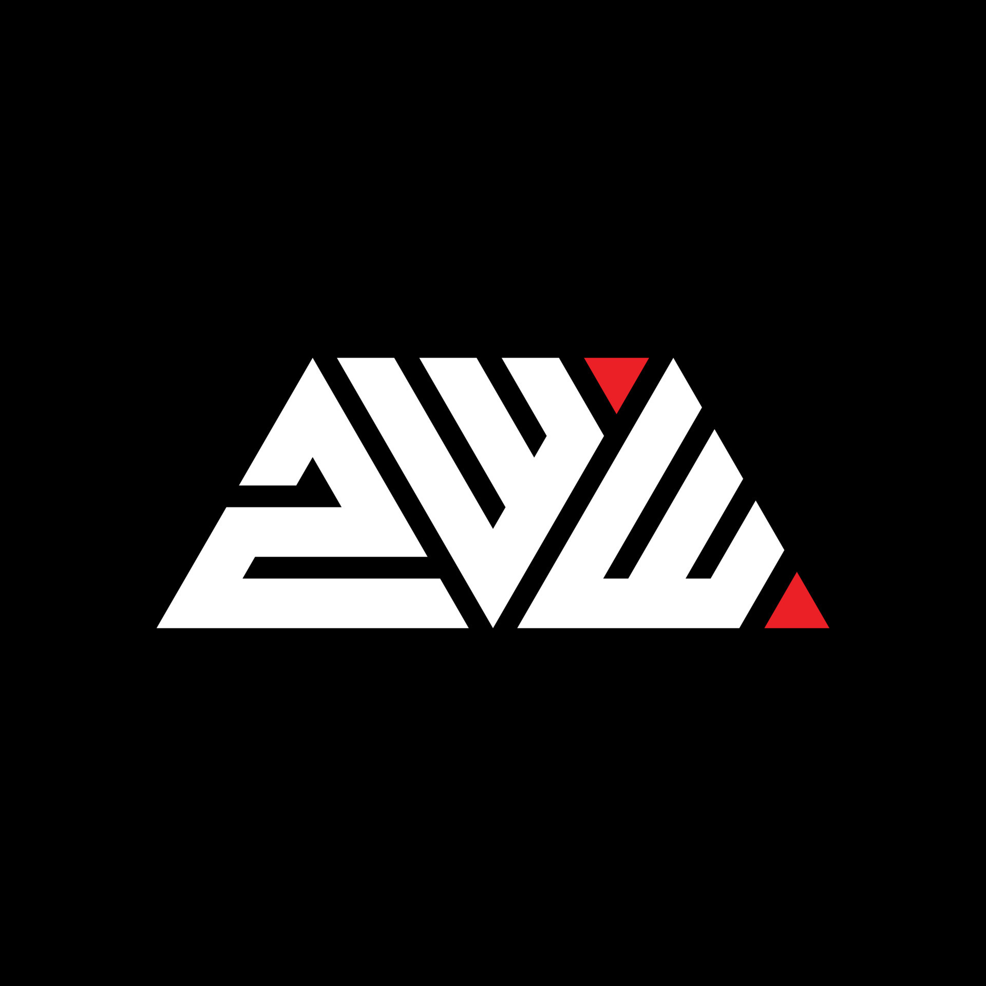 Diseño De Logotipo De Letra Triangular Zww Con Forma De Triángulo Monograma De Diseño Del