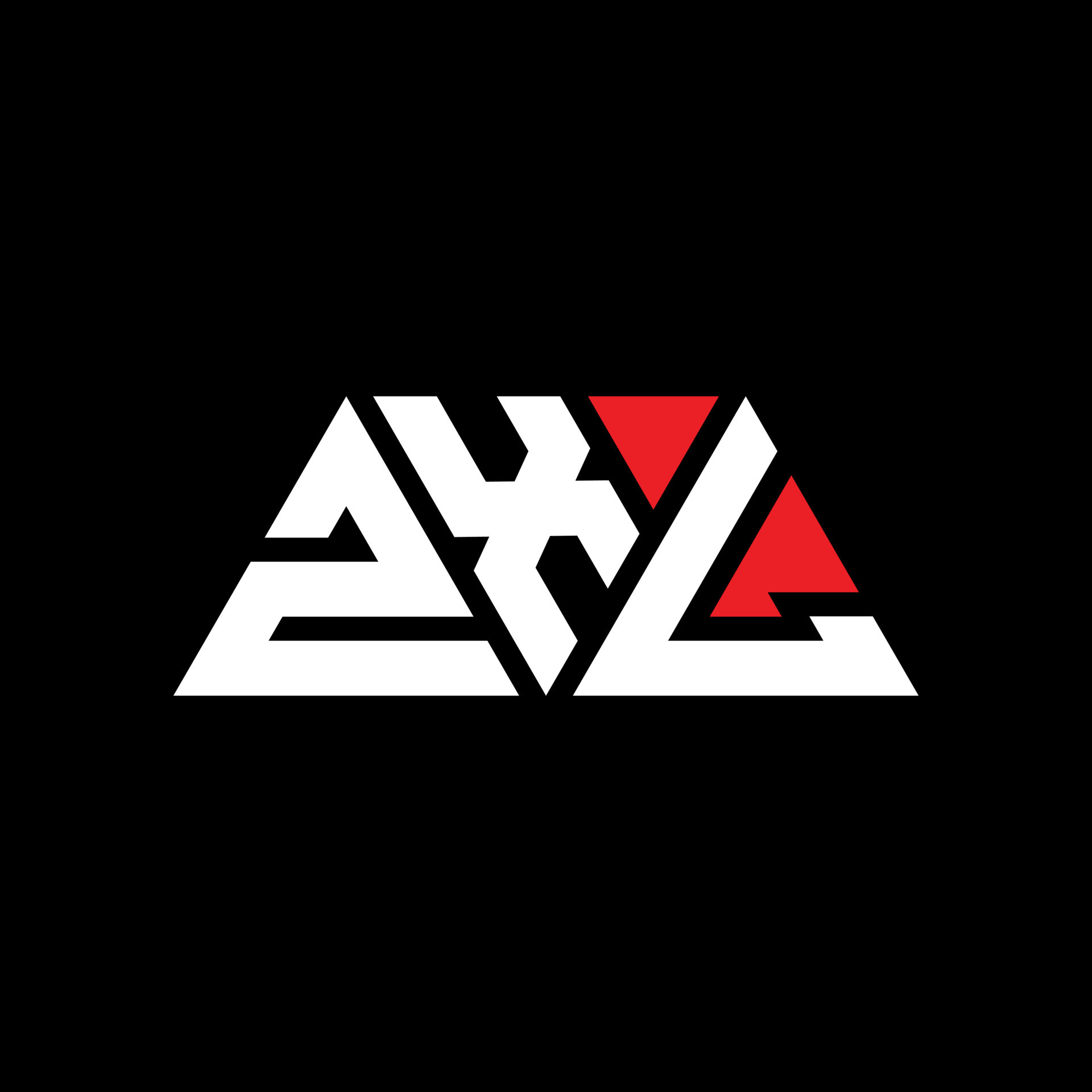 ZXL triangle letter logo design with triangle shape. ZXL triangle logo design monogram. ZXL ...