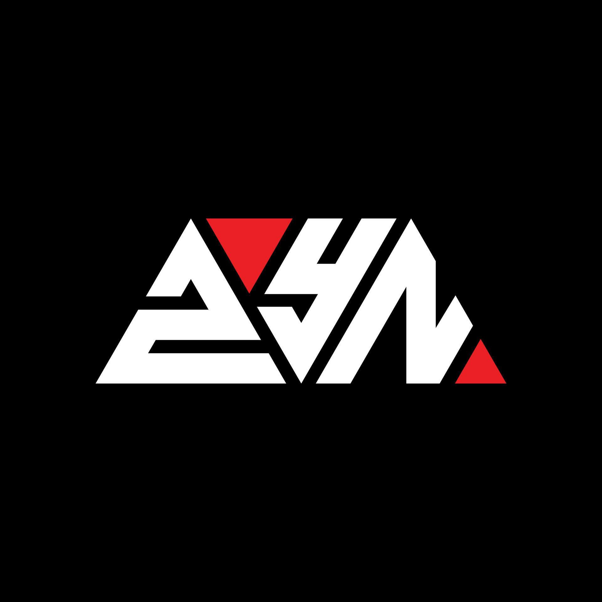 Diseño De Logotipo De Letra De Triángulo Zyn Con Forma De Triángulo