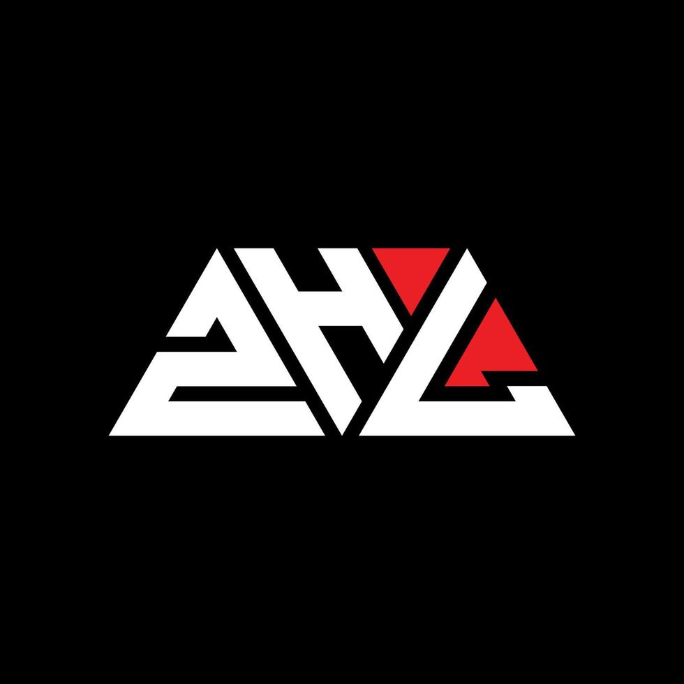 ZHL triangle letter logo design with triangle shape. ZHL triangle logo design monogram. ZHL ...