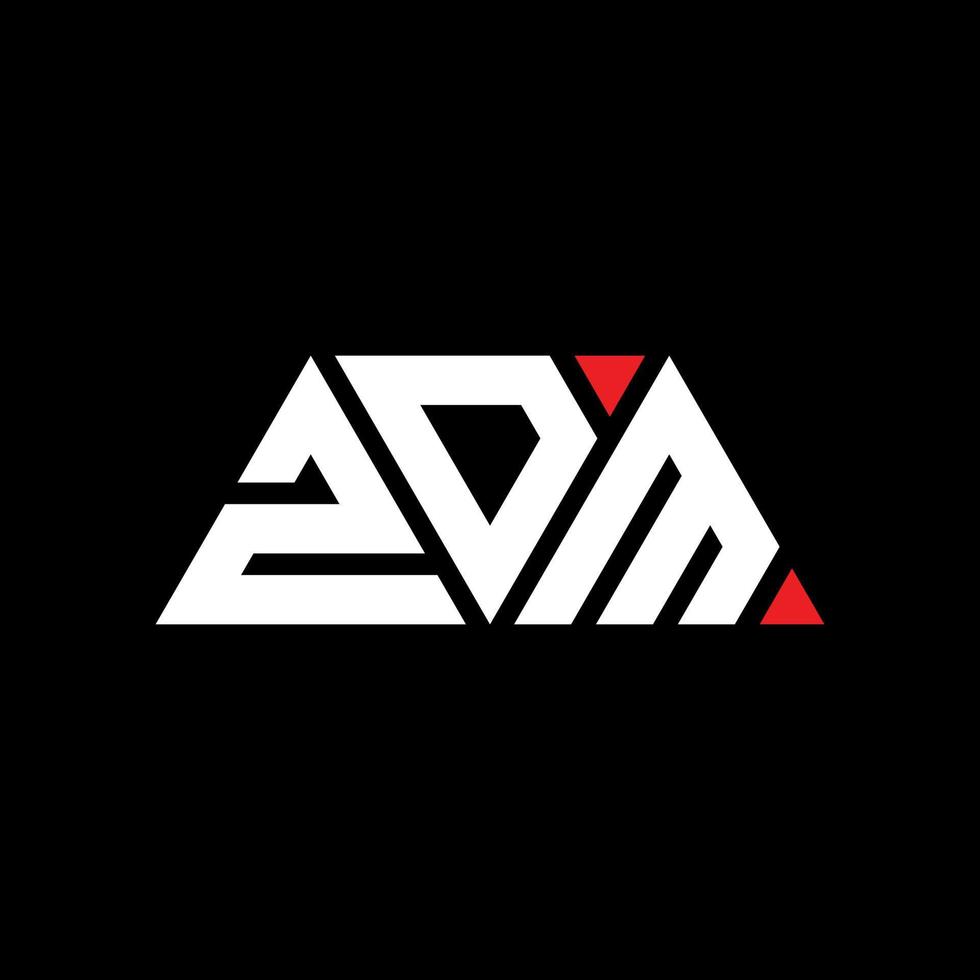 Diseño de logotipo de letra triangular zdm con forma de triángulo. monograma de diseño del ...