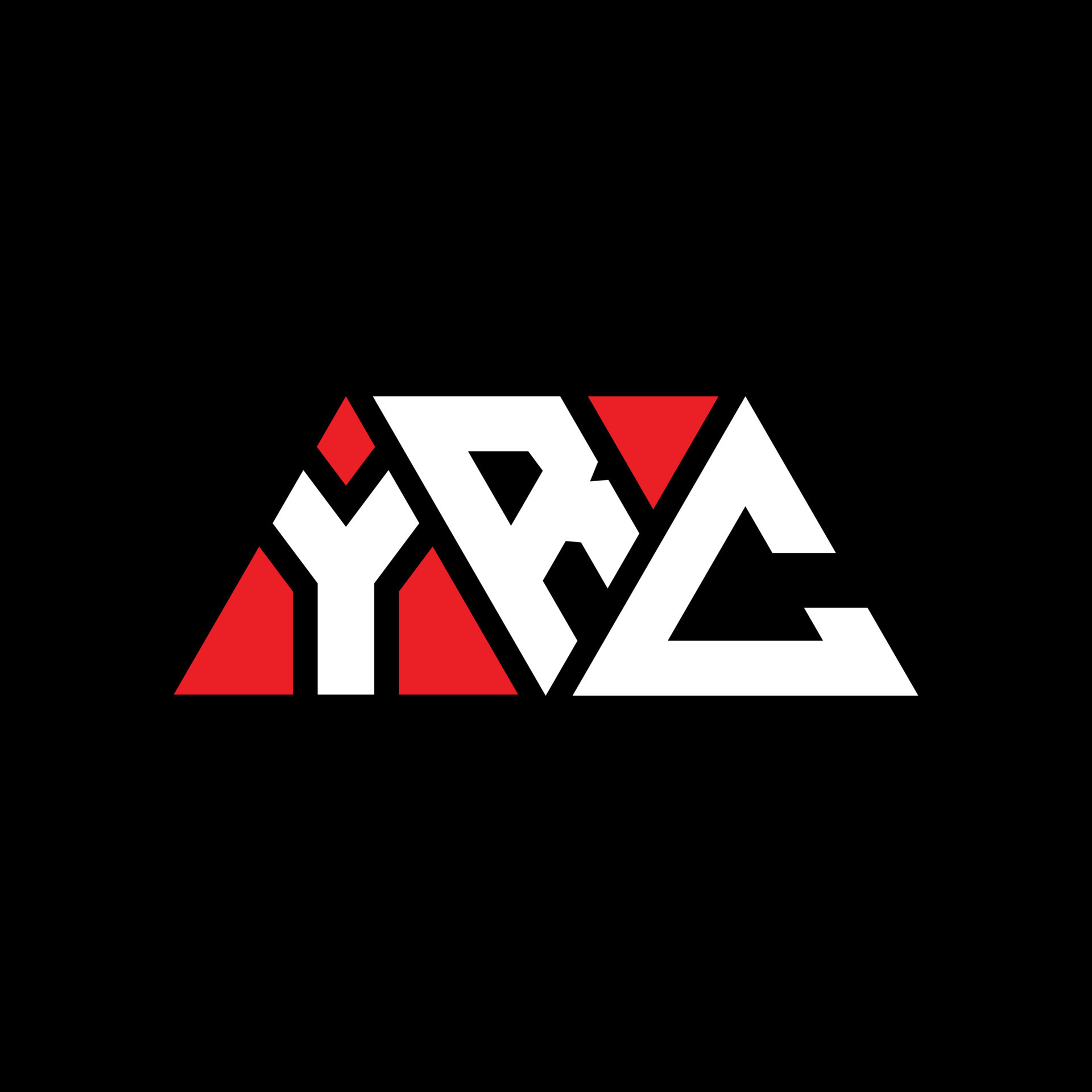 YRC triangle letter logo design with triangle shape. YRC triangle logo design monogram. YRC ...
